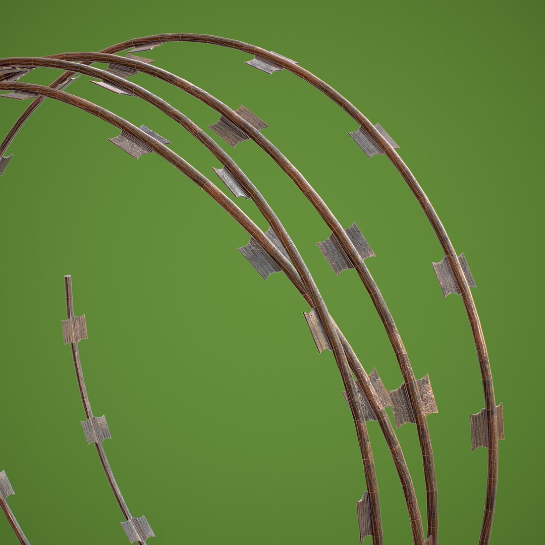 Barbed Wire Kit PBR 3D Model - TurboSquid 1972323