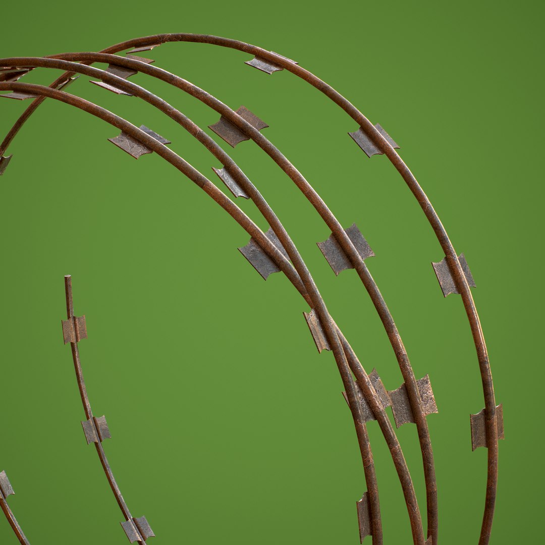 Barbed Wire Kit PBR 3D Model - TurboSquid 1972323