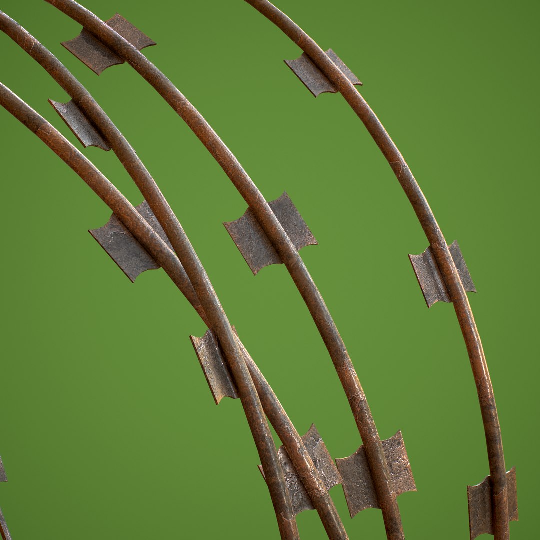 Barbed Wire Kit PBR 3D Model - TurboSquid 1972323