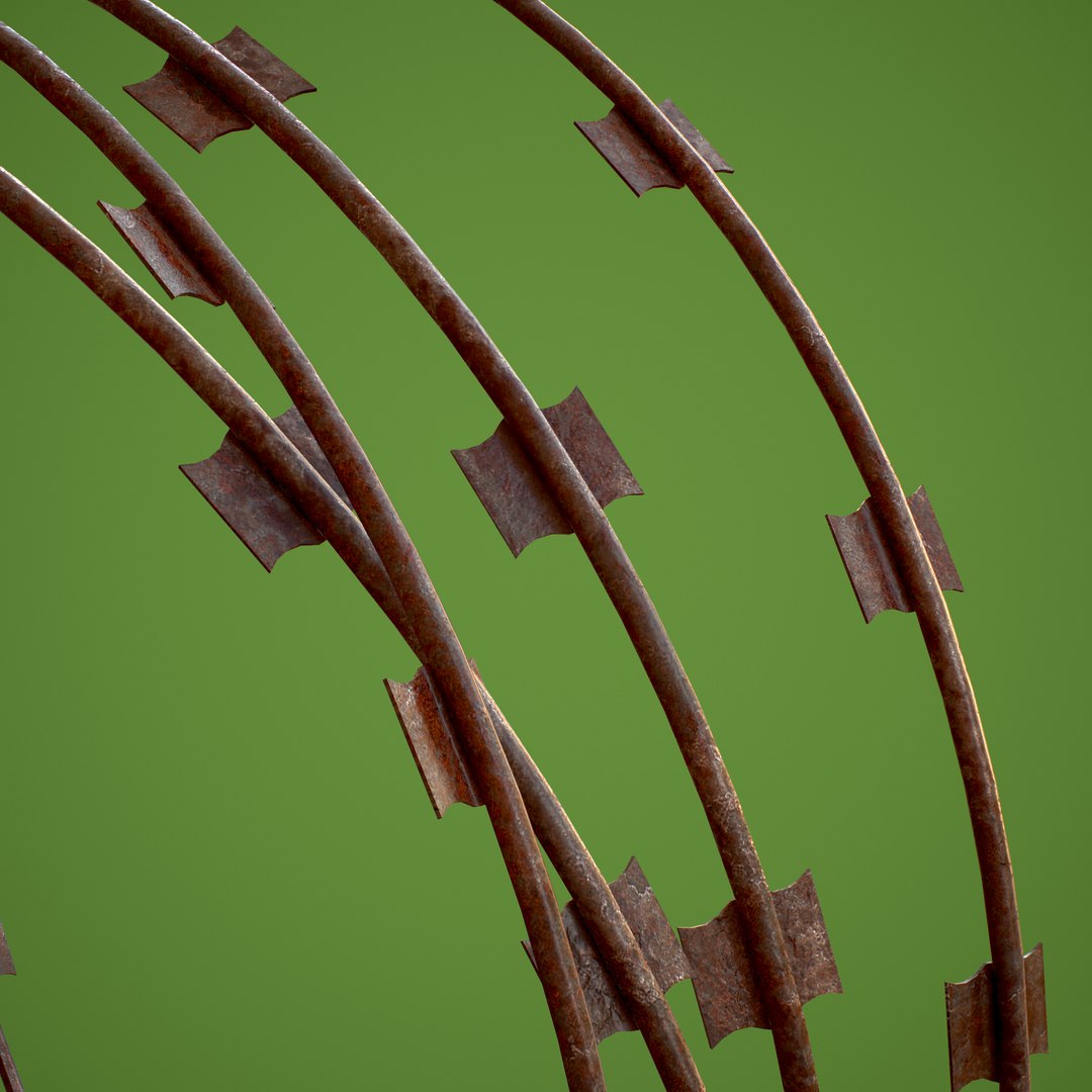 Barbed Wire Kit PBR 3D Model - TurboSquid 1972323