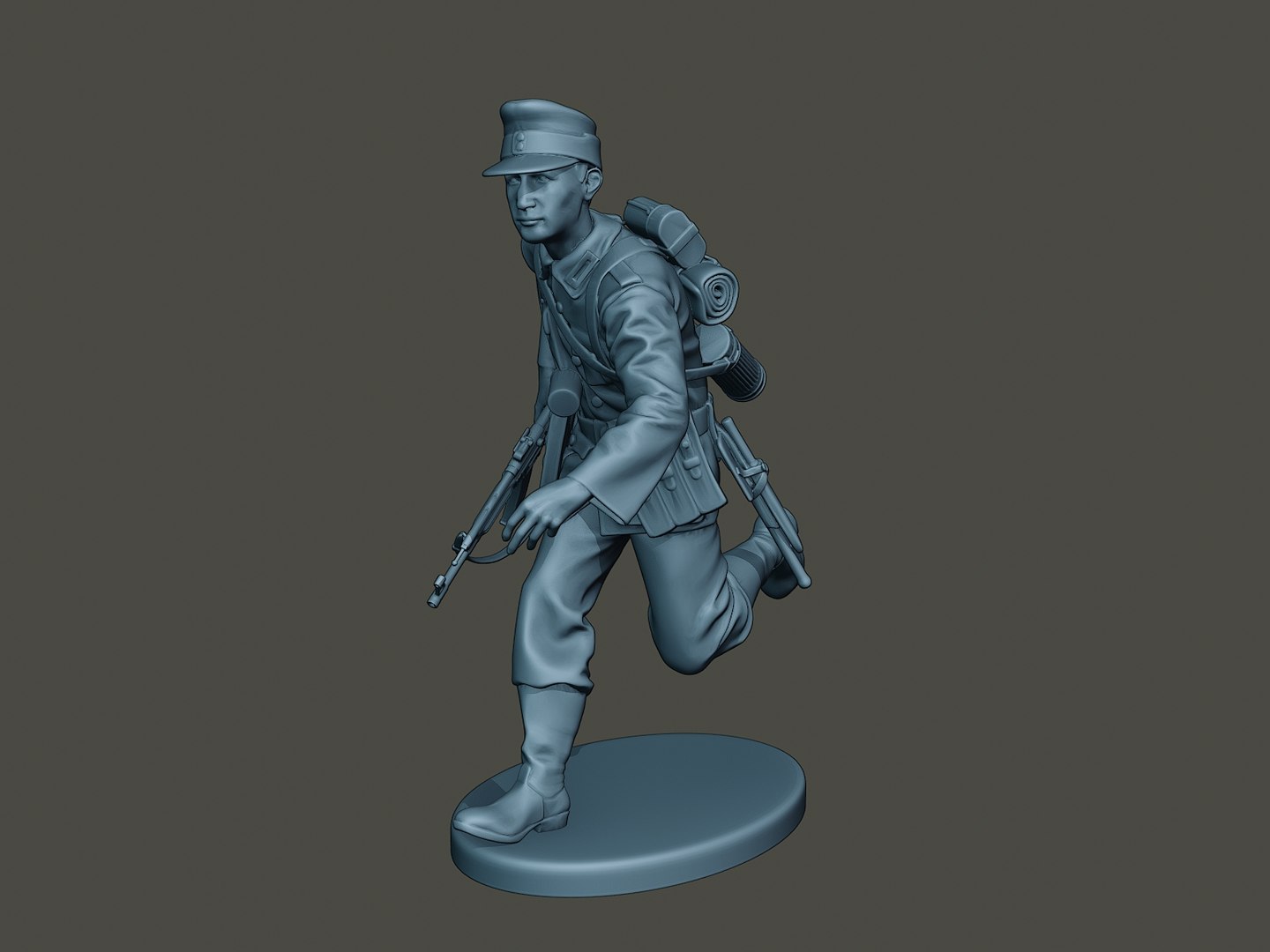 German soldier ww2 run model - TurboSquid 1497655