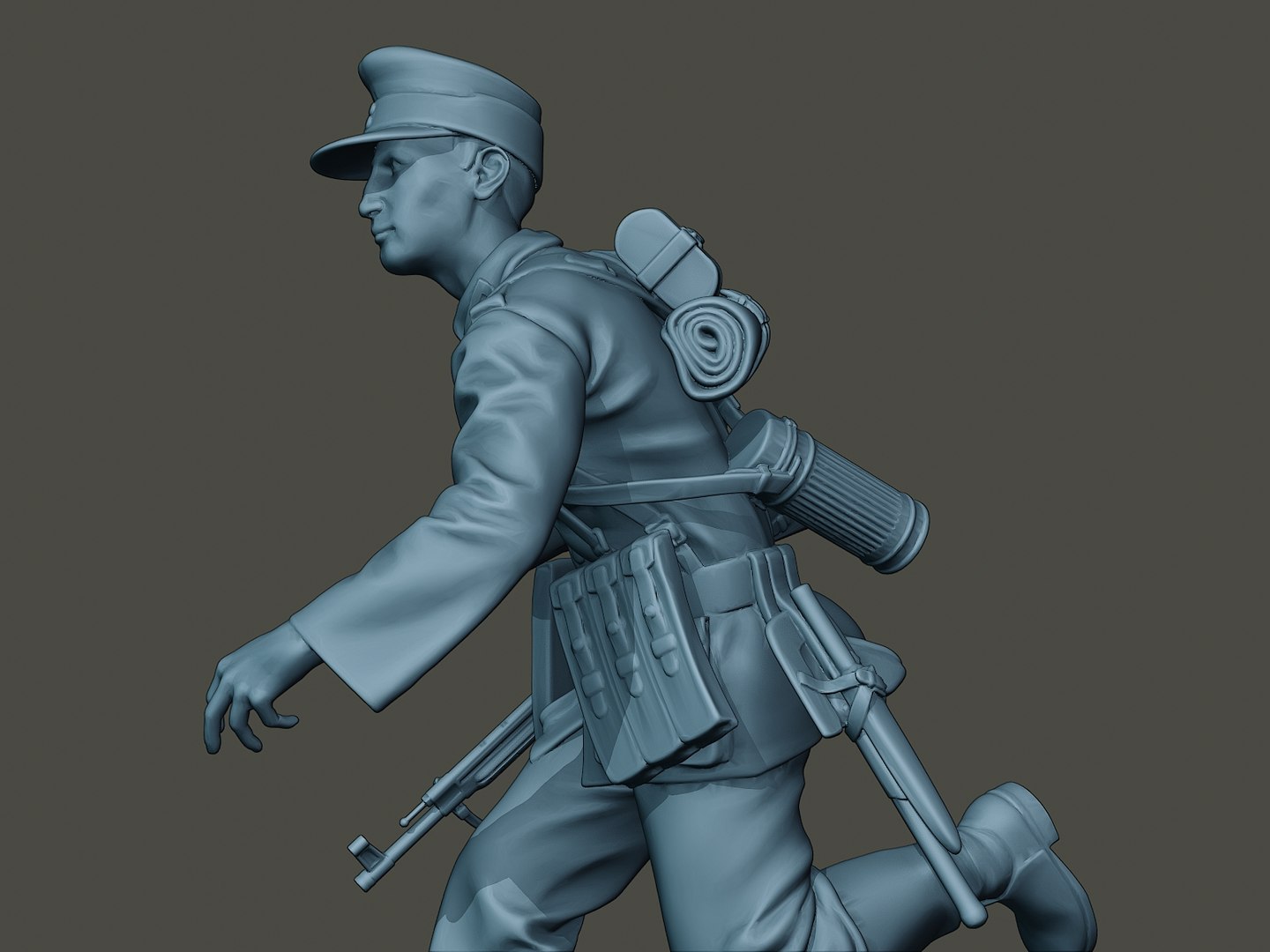 German soldier ww2 run model - TurboSquid 1497655