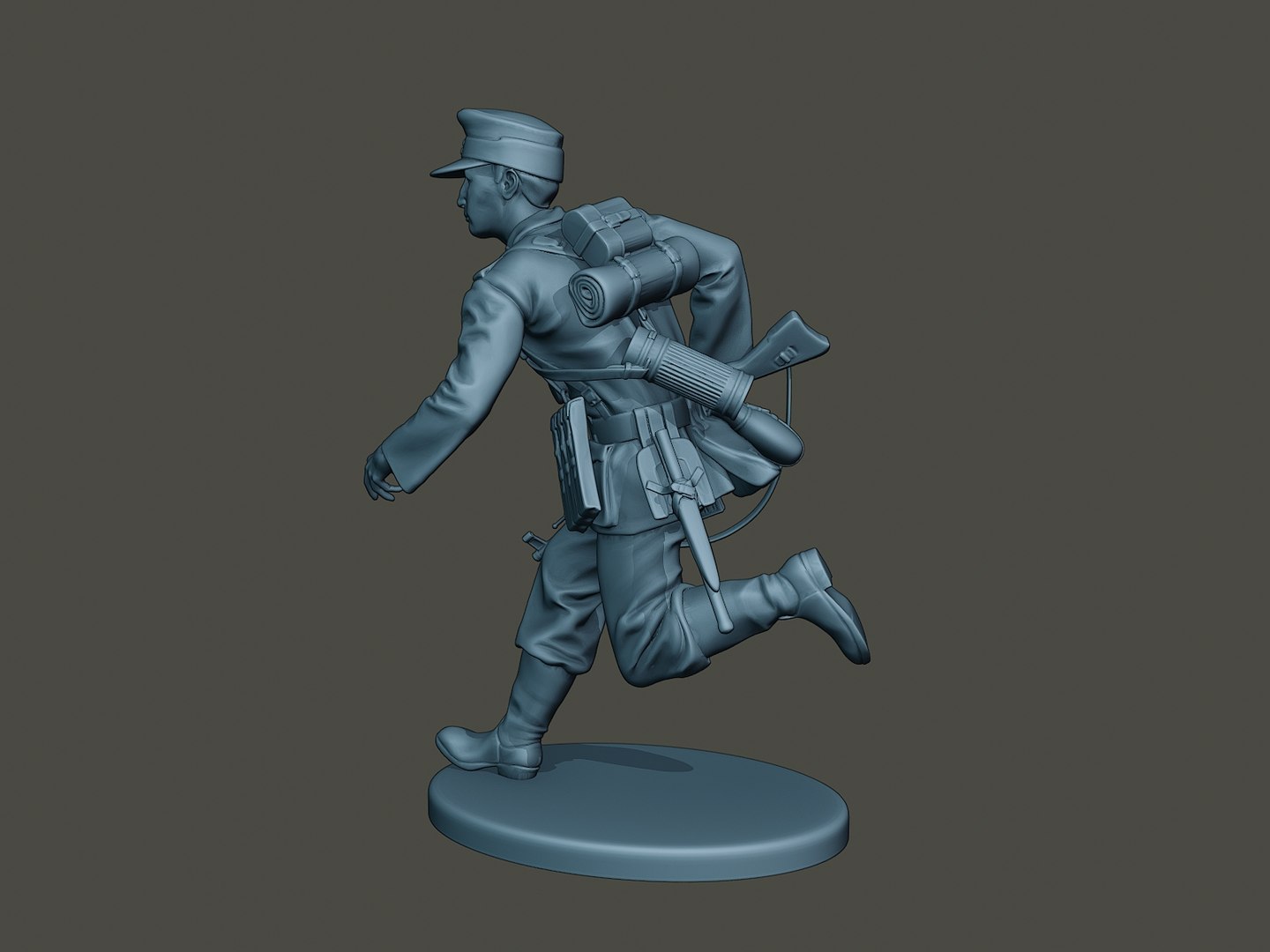 German soldier ww2 run model - TurboSquid 1497655