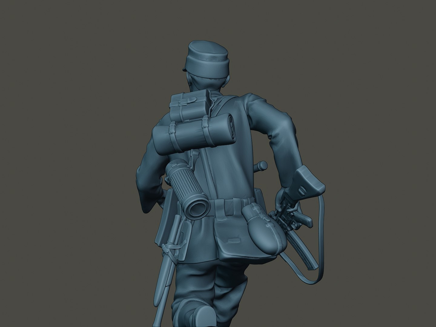 German soldier ww2 run model - TurboSquid 1497655