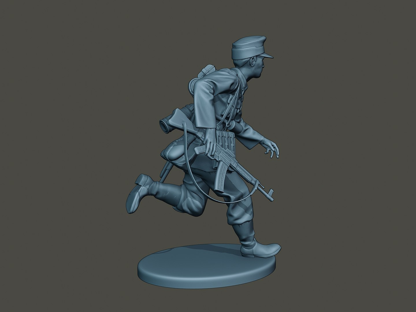 German soldier ww2 run model - TurboSquid 1497655