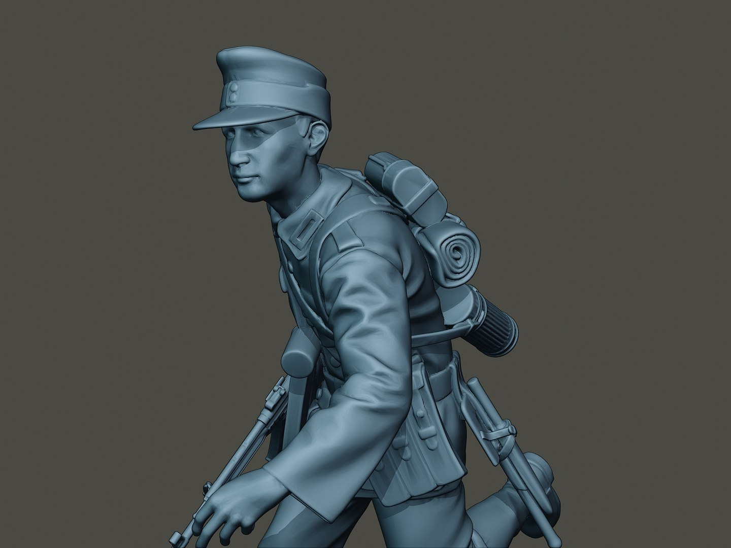 German soldier ww2 run model - TurboSquid 1497655