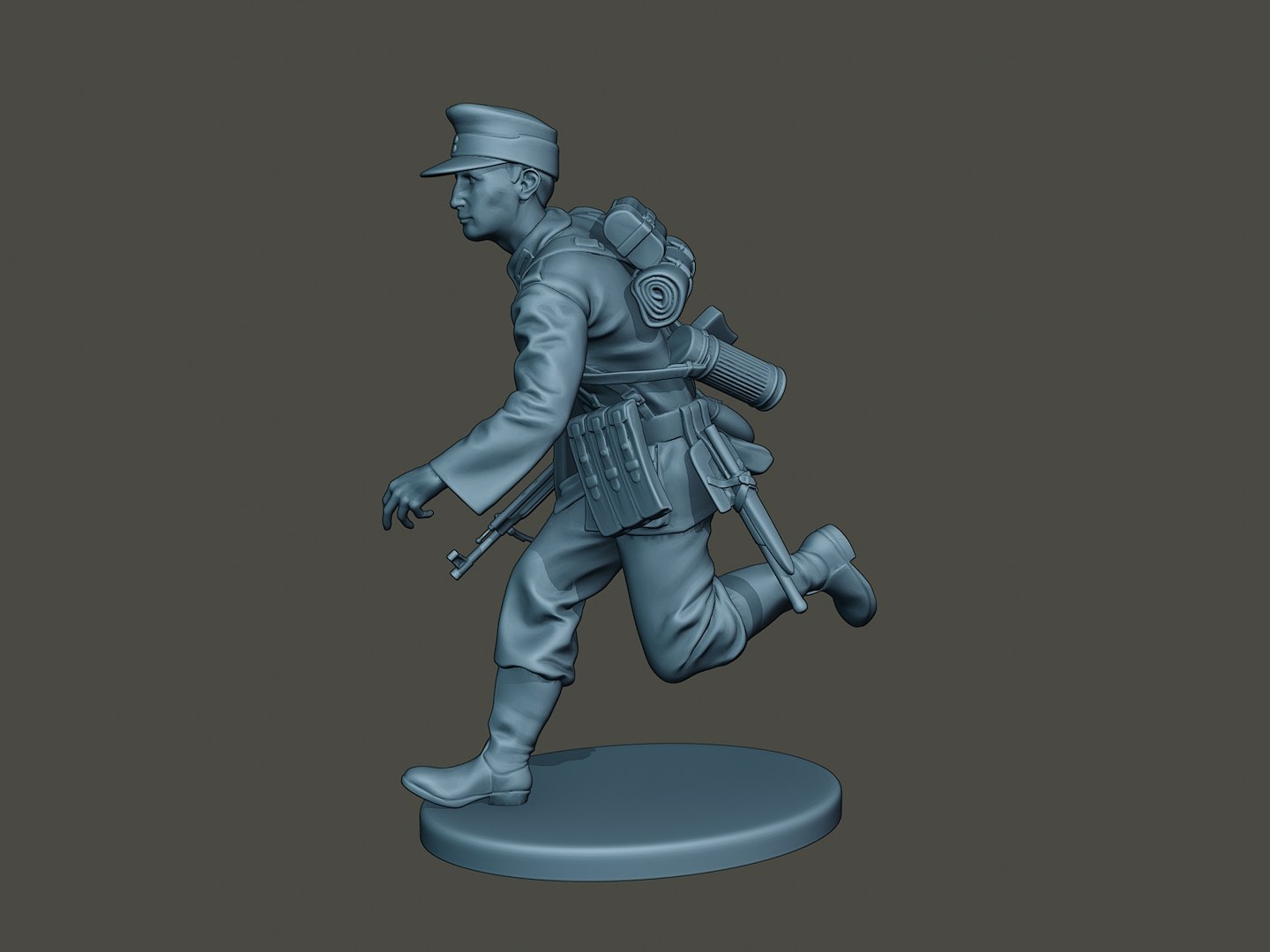 German soldier ww2 run model - TurboSquid 1497655