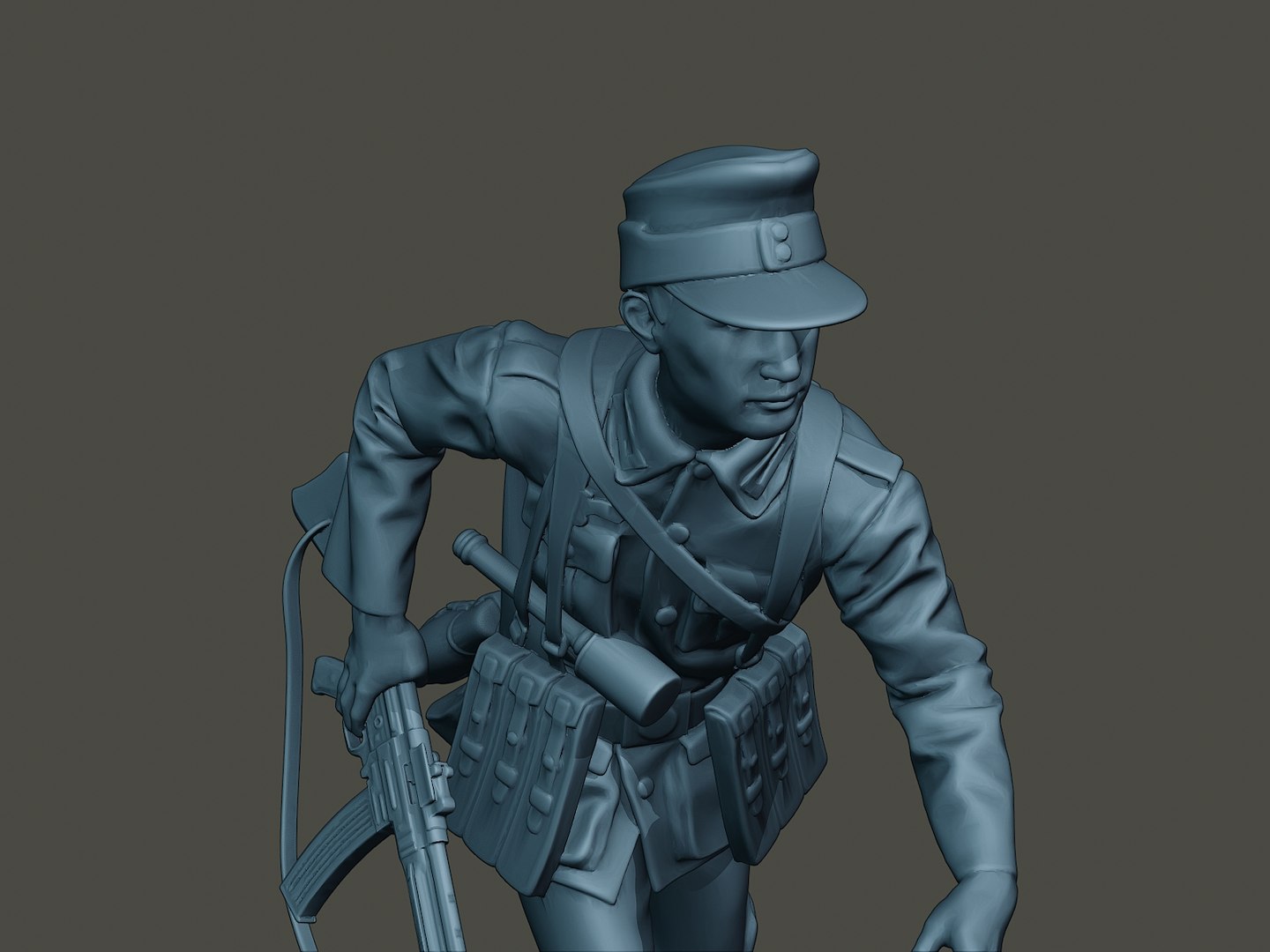 German soldier ww2 run model - TurboSquid 1497655