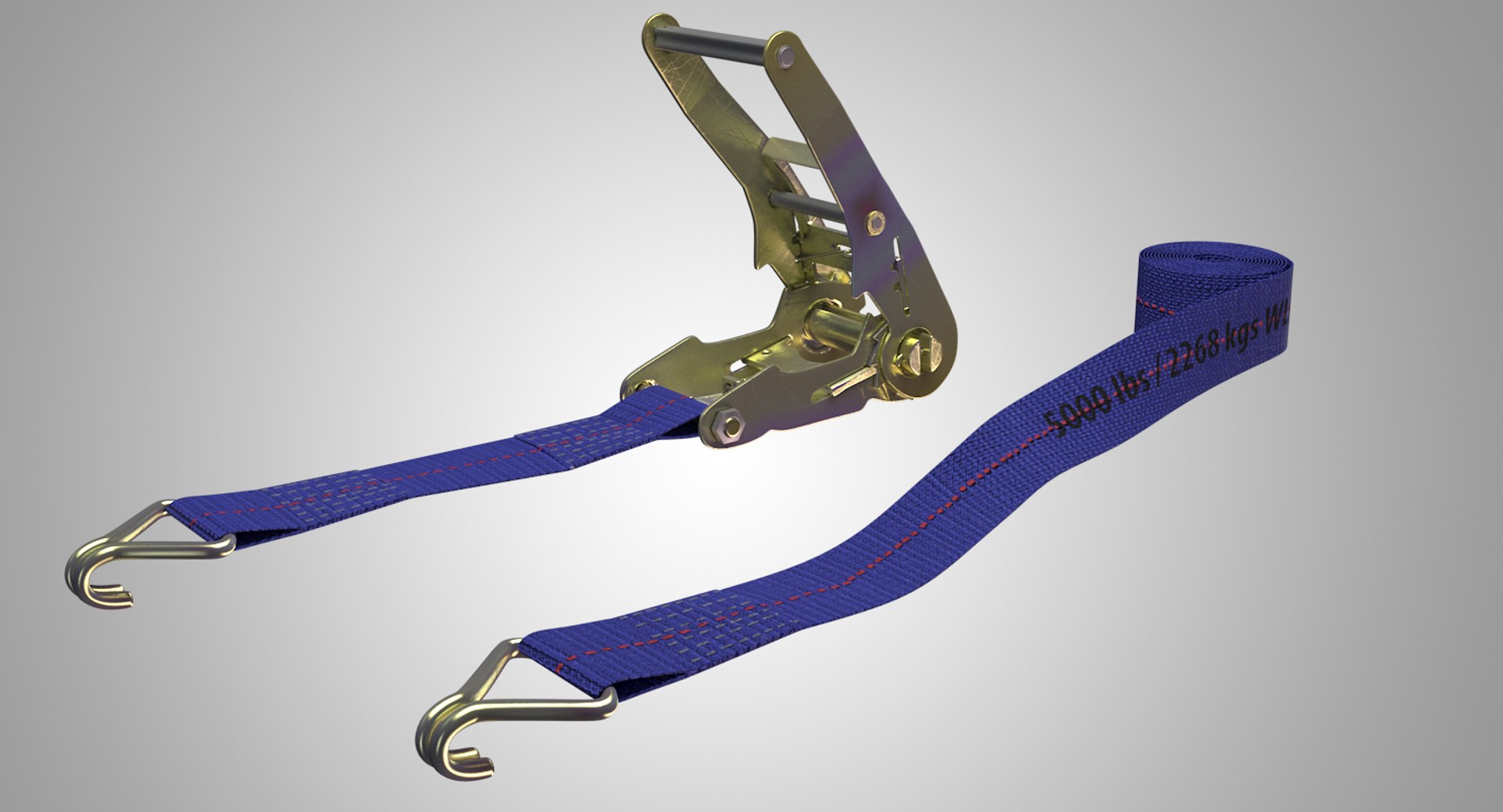 3d Ratchet Strap Model