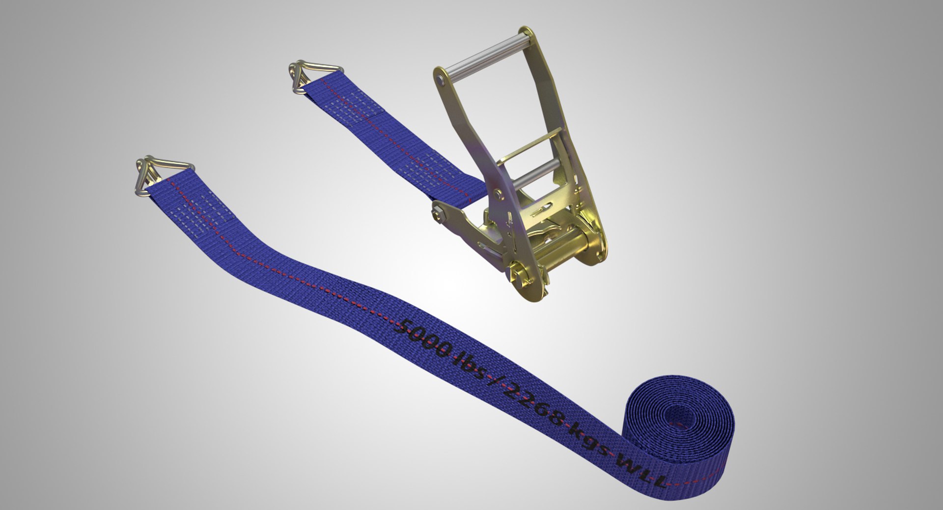 3d Ratchet Strap Model
