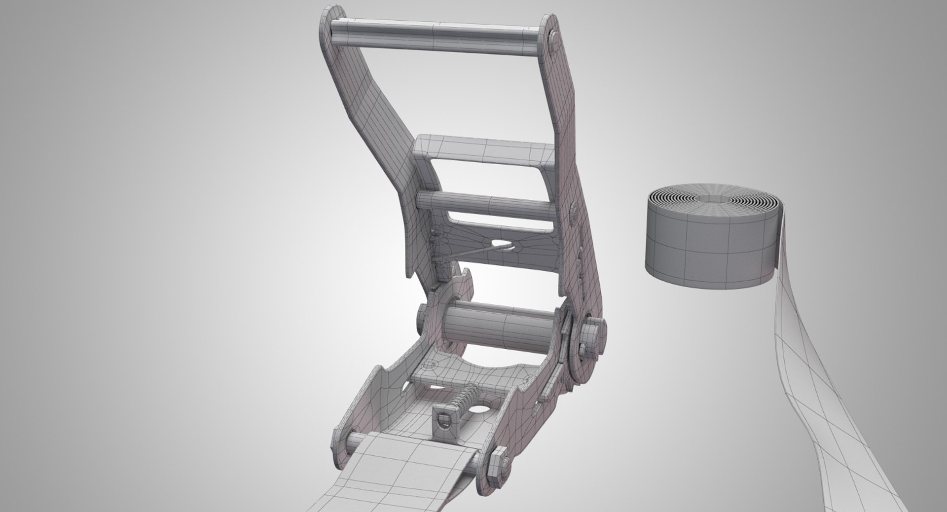 3d Ratchet Strap Model
