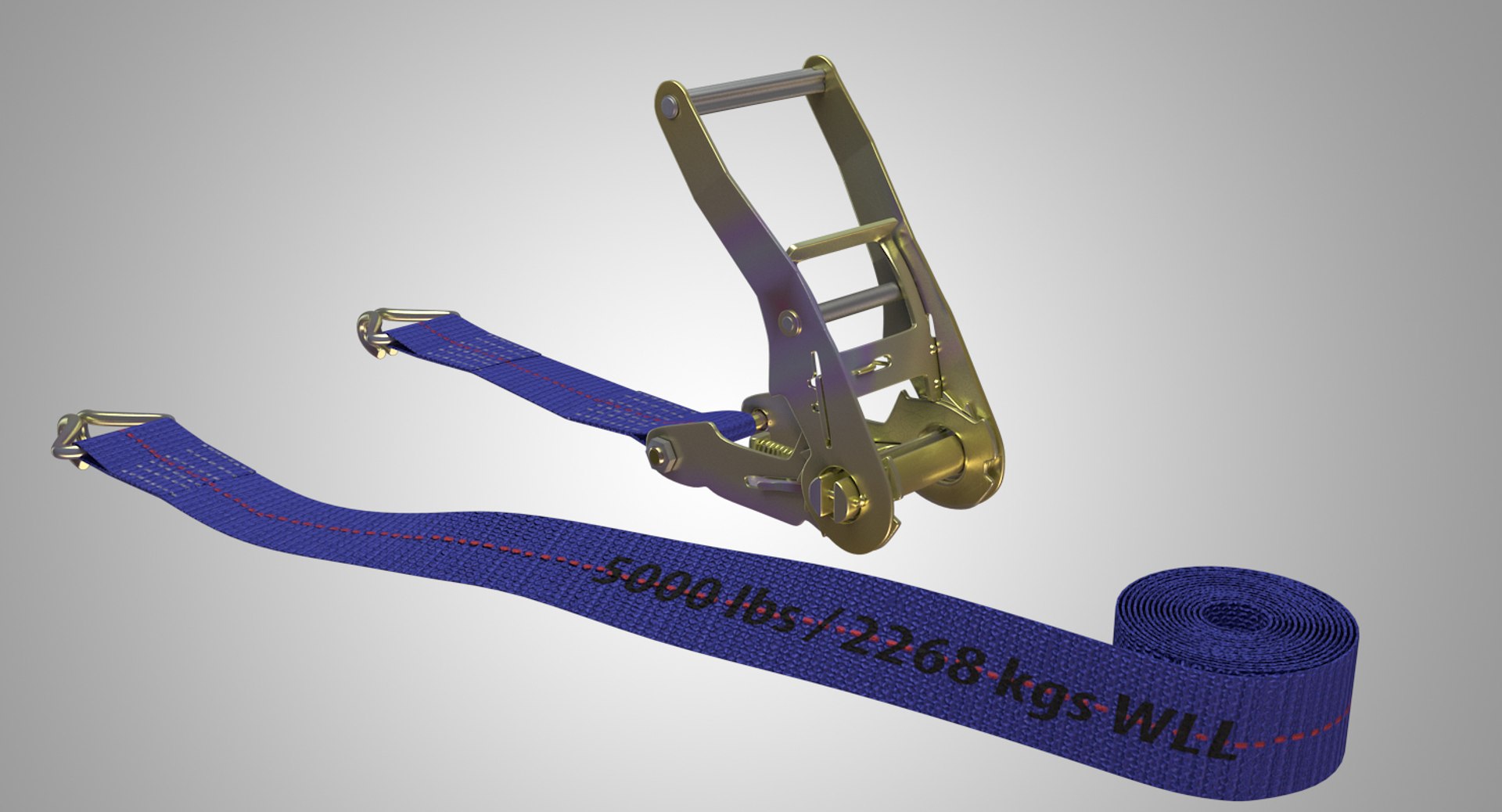 3d Ratchet Strap Model