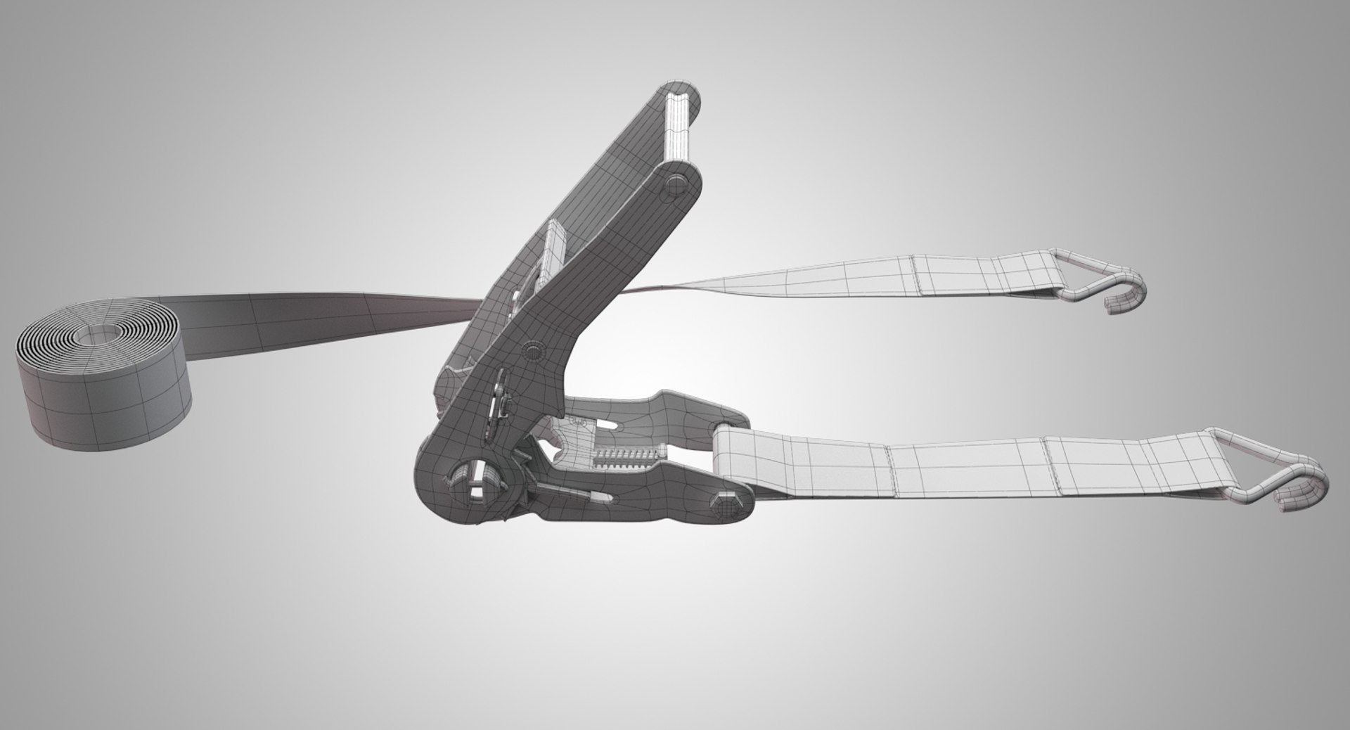 3d Ratchet Strap Model