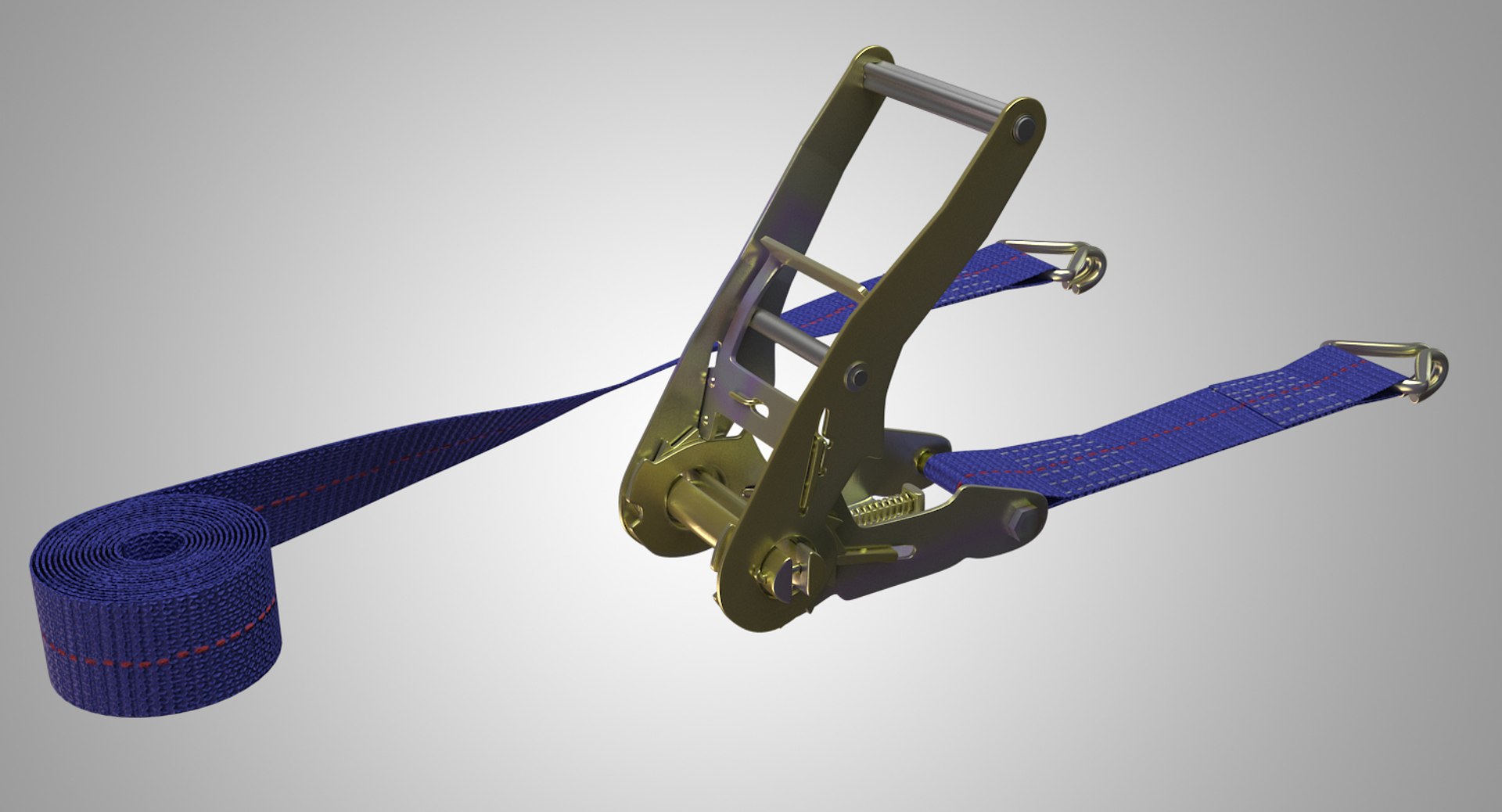 3d Ratchet Strap Model