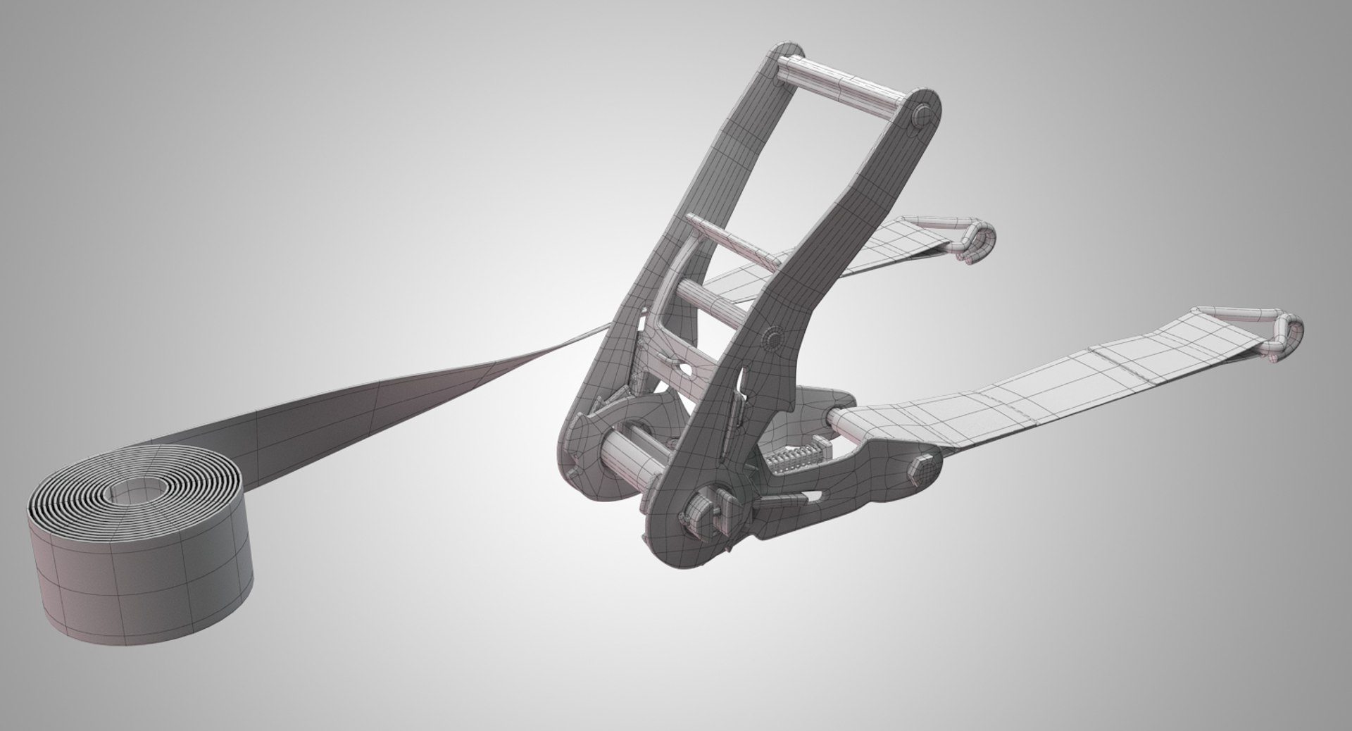3d Ratchet Strap Model