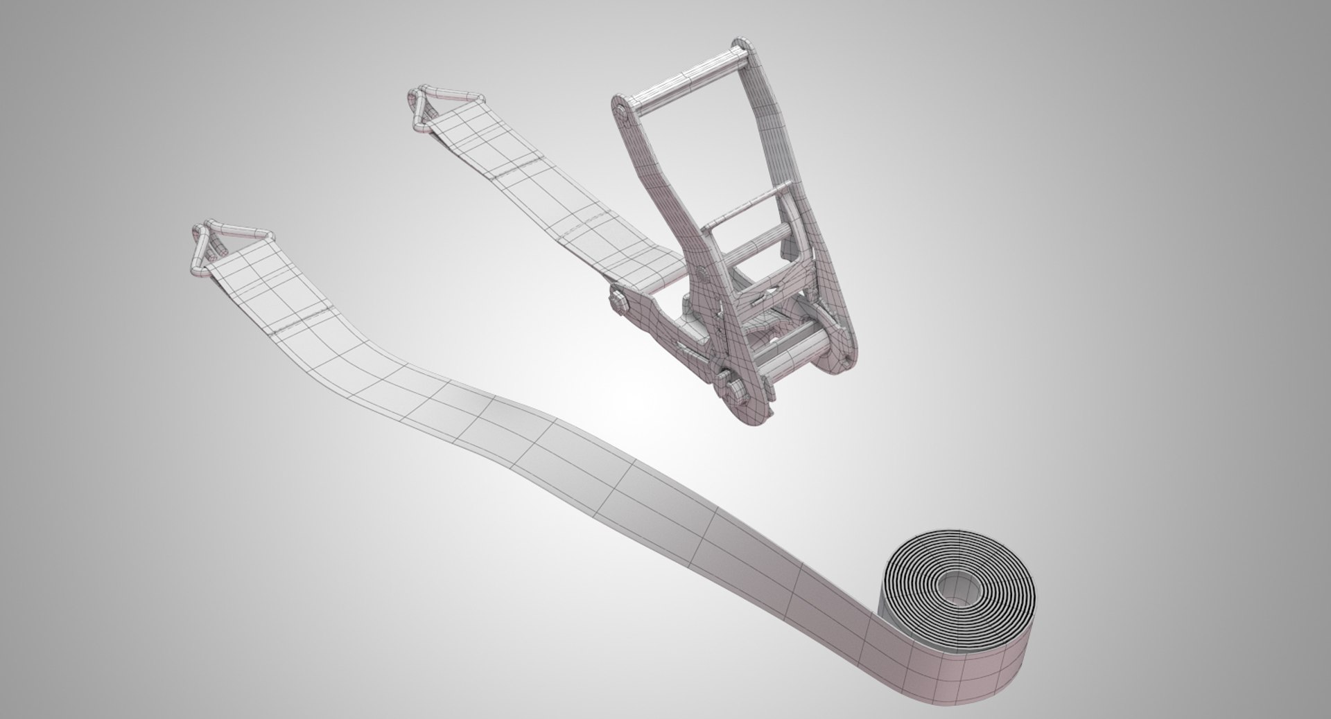 3d Ratchet Strap Model