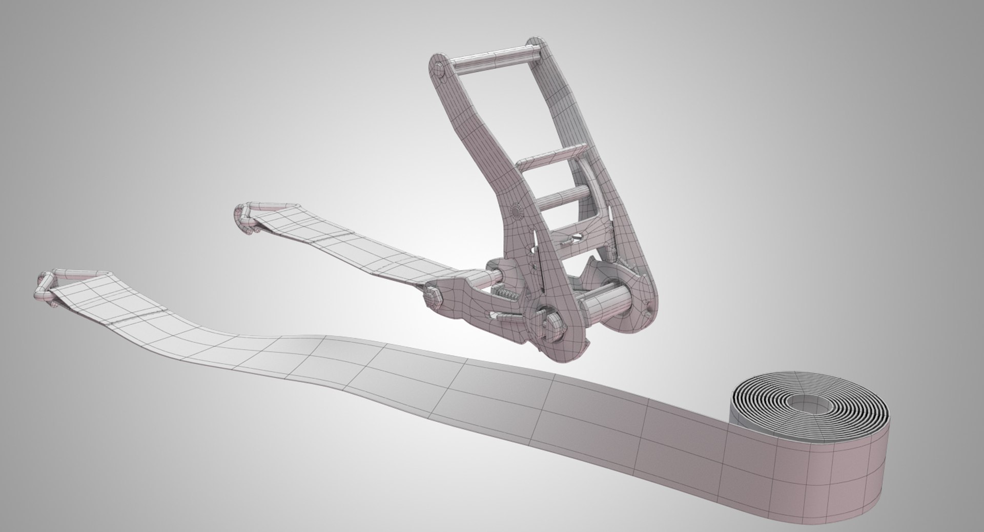 3d Ratchet Strap Model