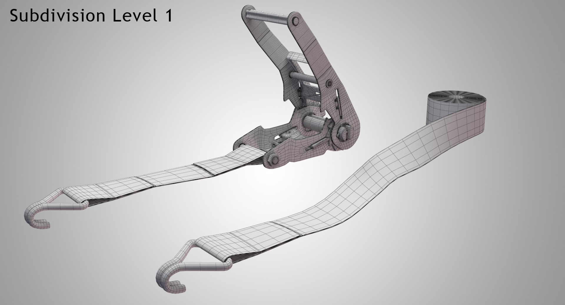 3d Ratchet Strap Model