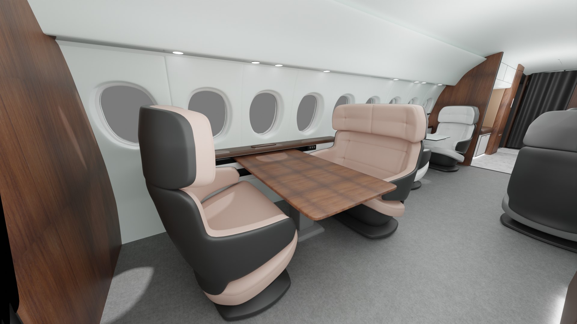 3D Dassault Falcon 10X 3D Model Interior Model - TurboSquid 2204897