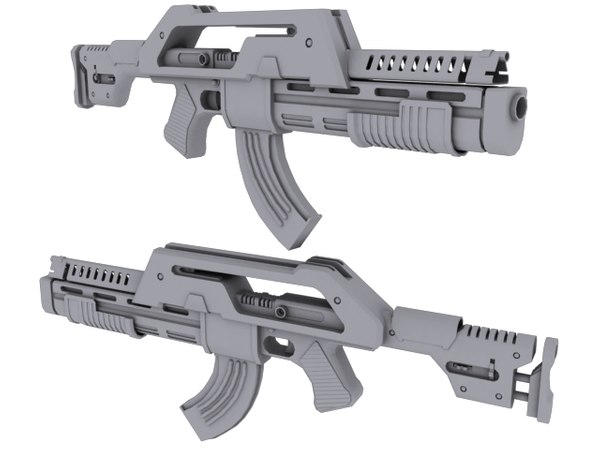 3d model assualt rifle