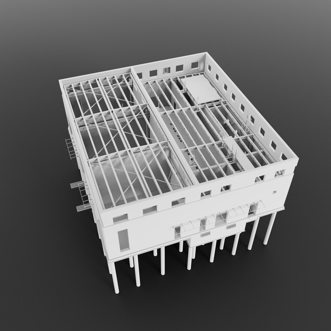 3D Metal Building Model - TurboSquid 2281350