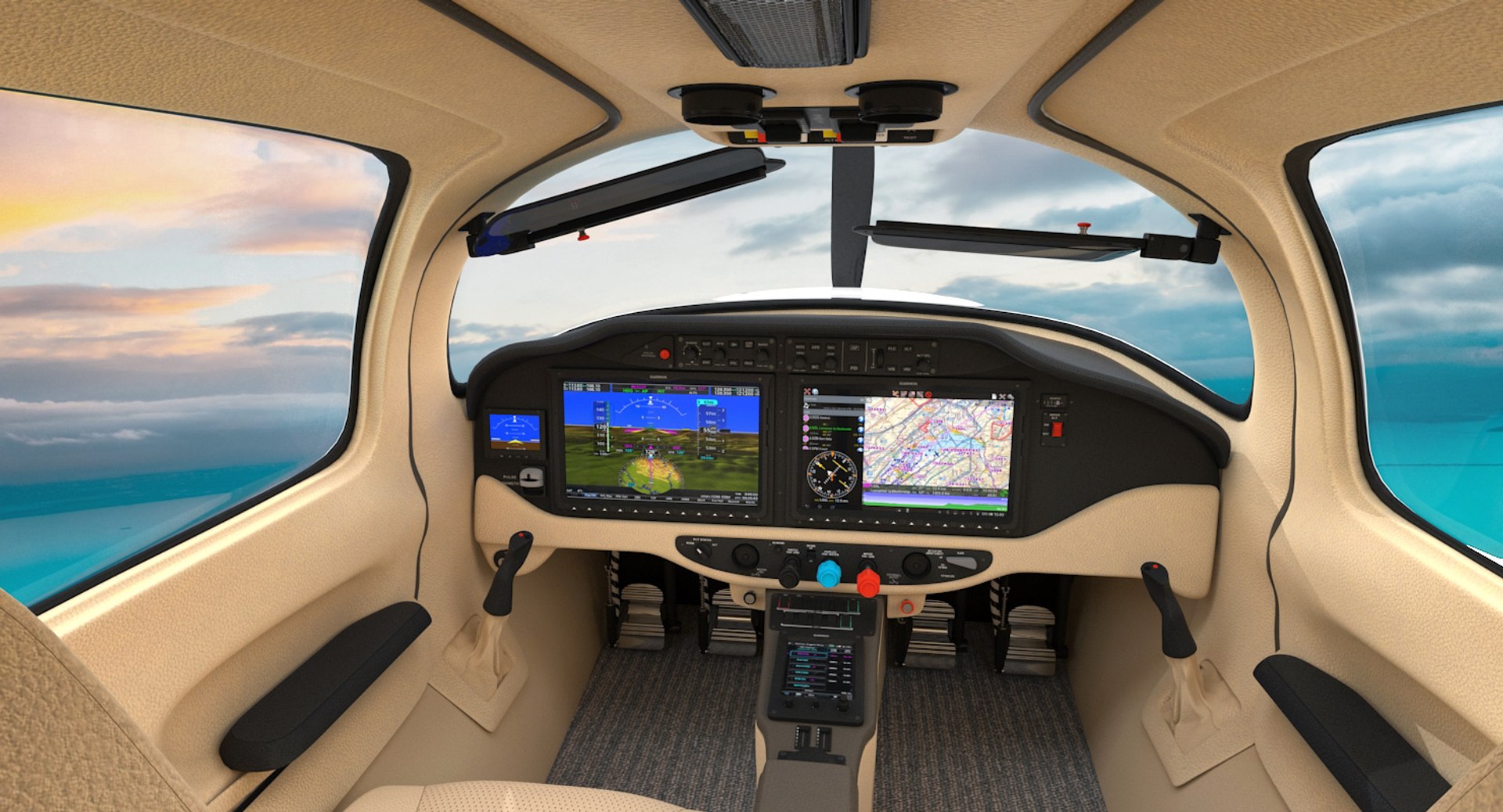 3D 4 seater private plane interior - TurboSquid 1296987