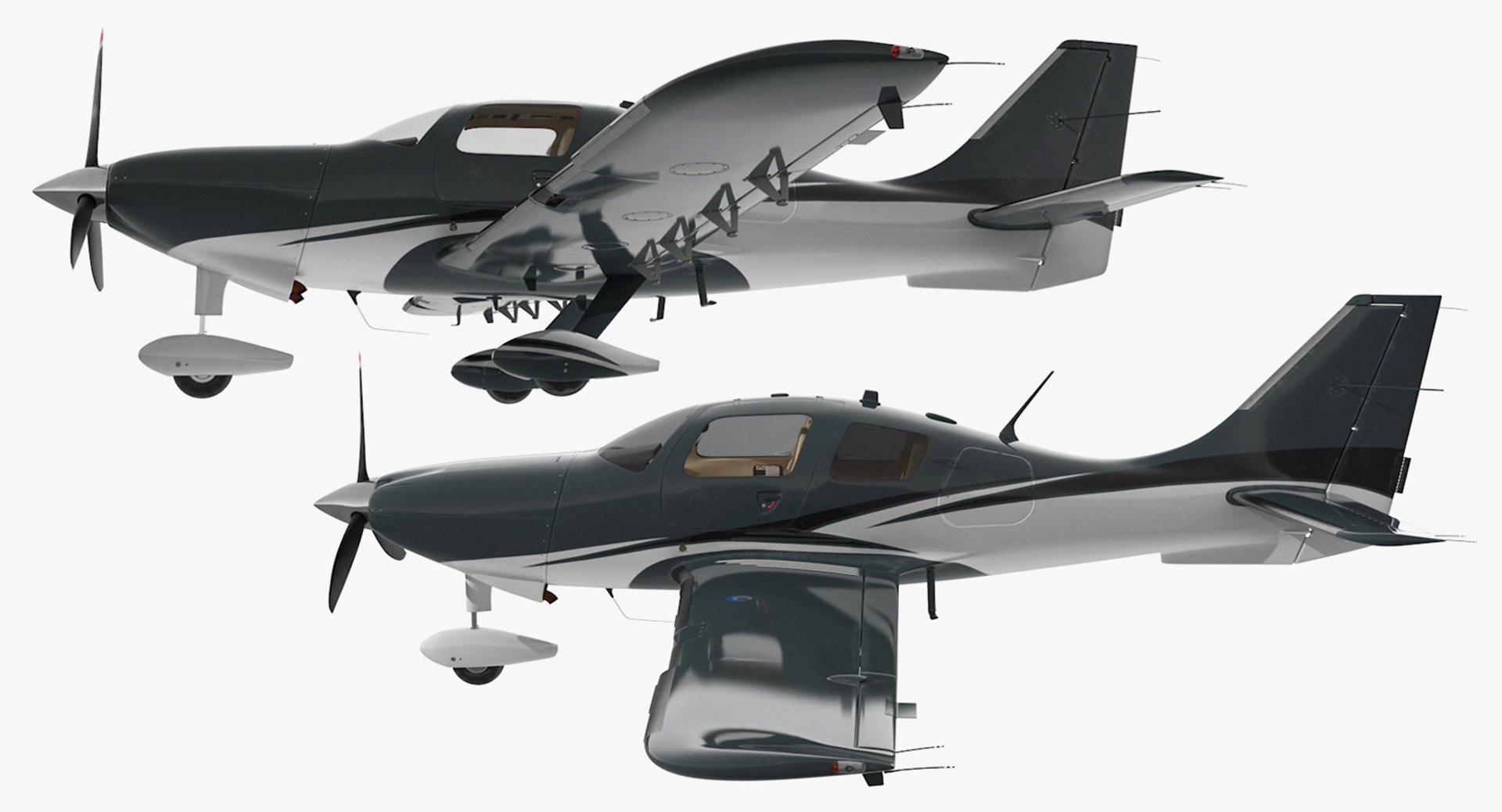 3D 4 seater private plane interior - TurboSquid 1296987