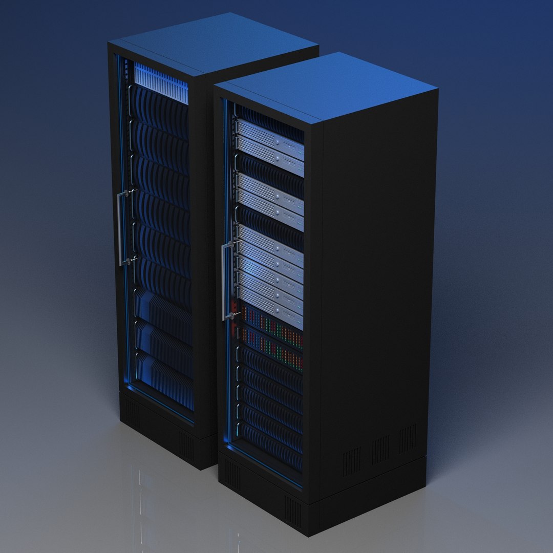 Data Server Racks 3d Model