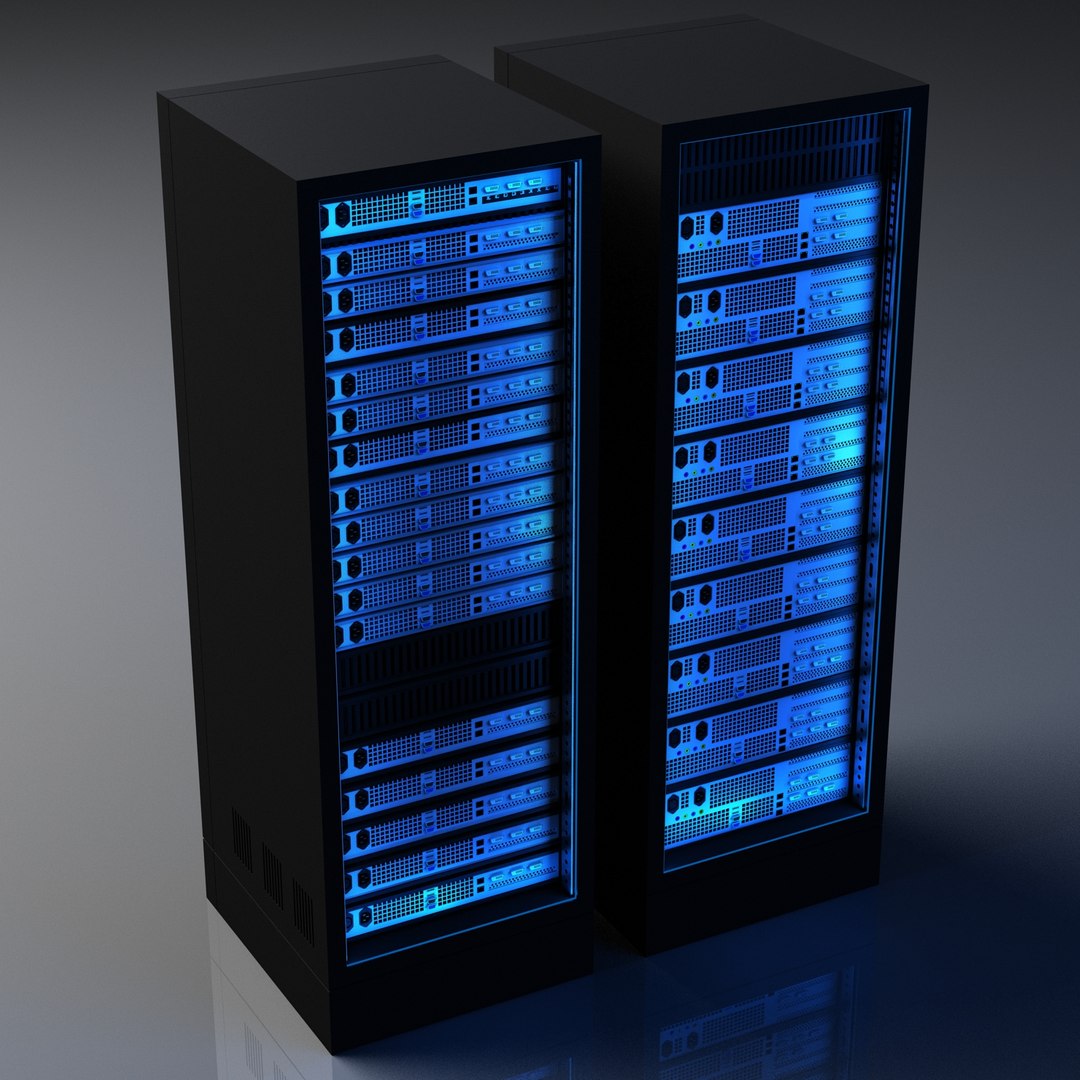 Data Server Racks 3d Model
