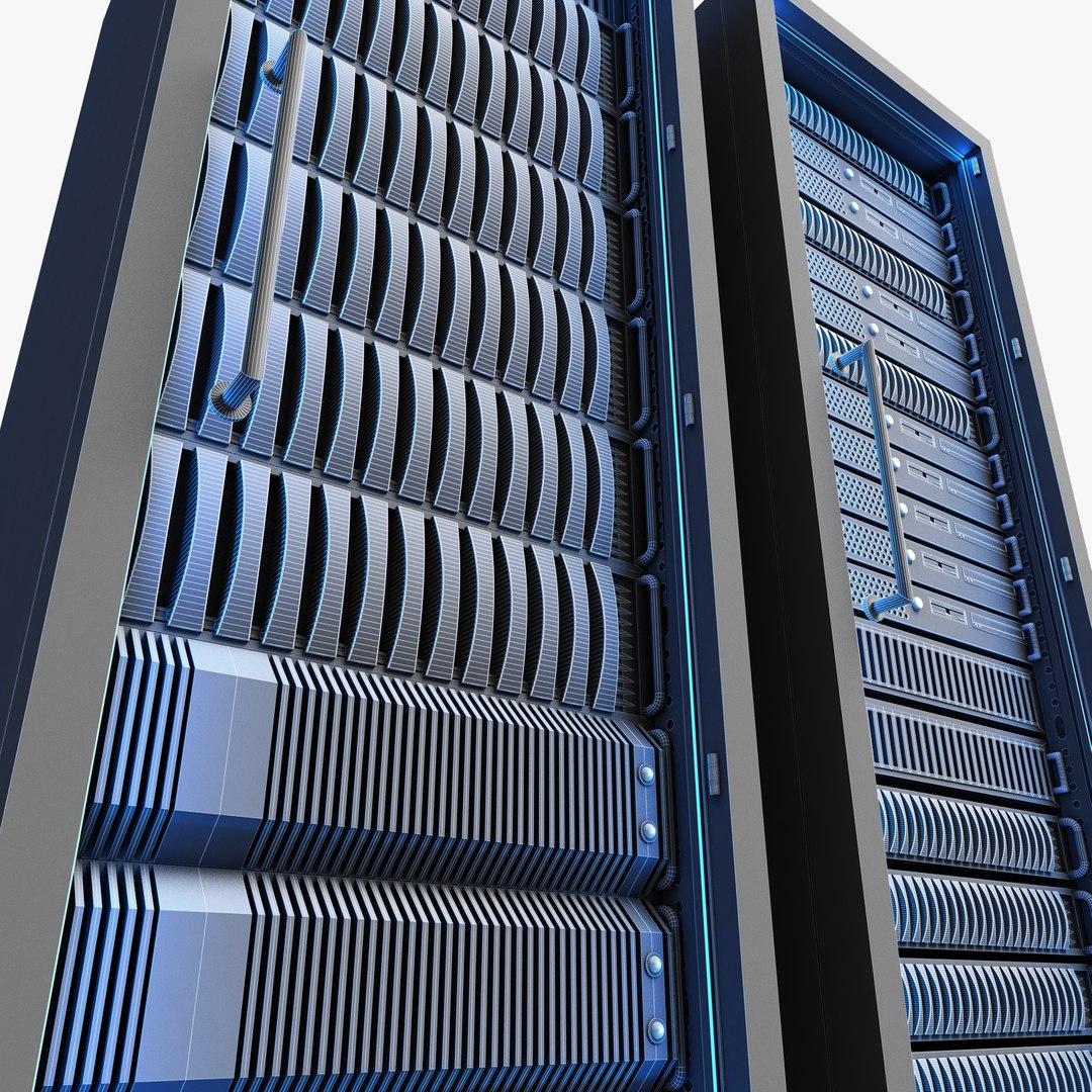 Data Server Racks 3d Model