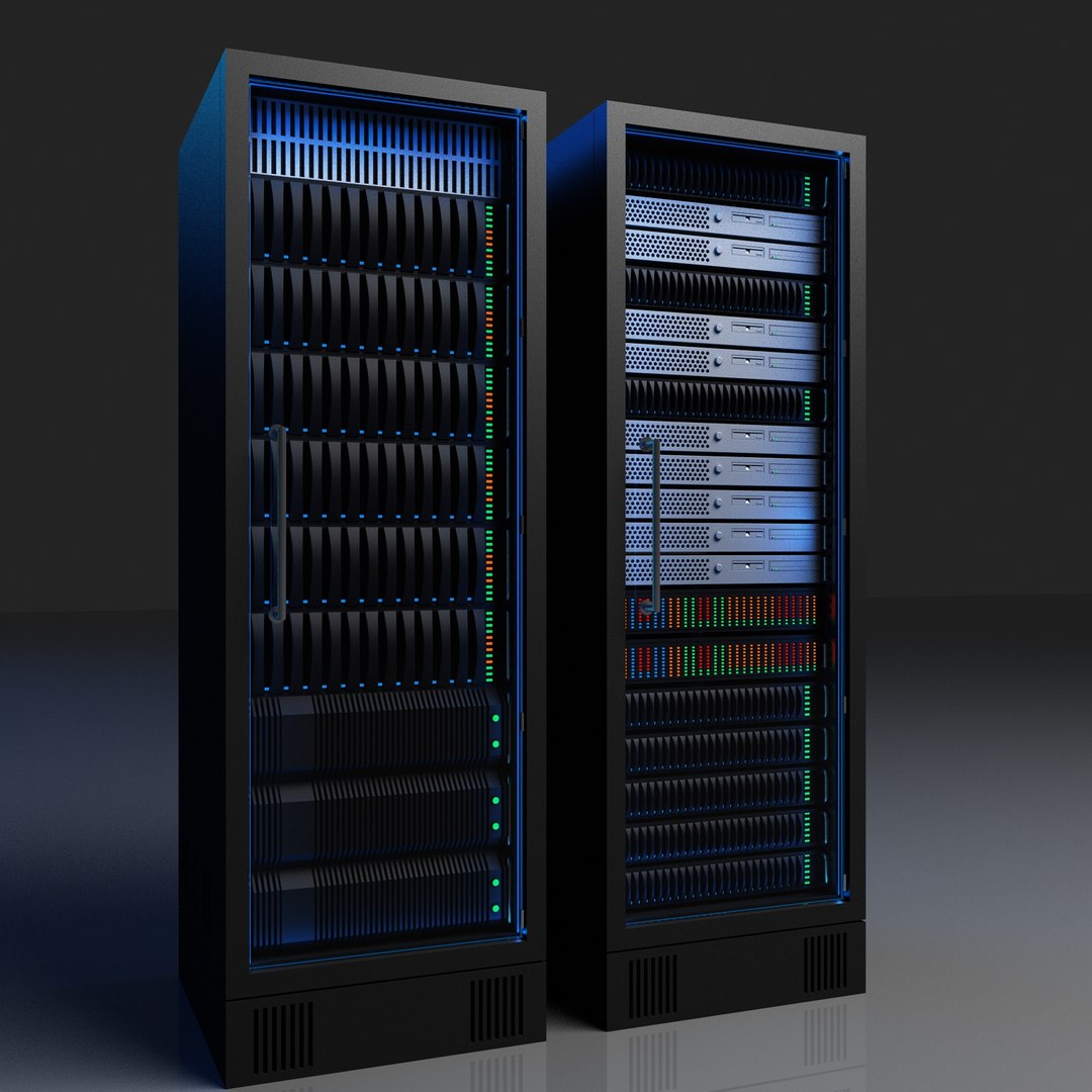 Data Server Racks 3d Model