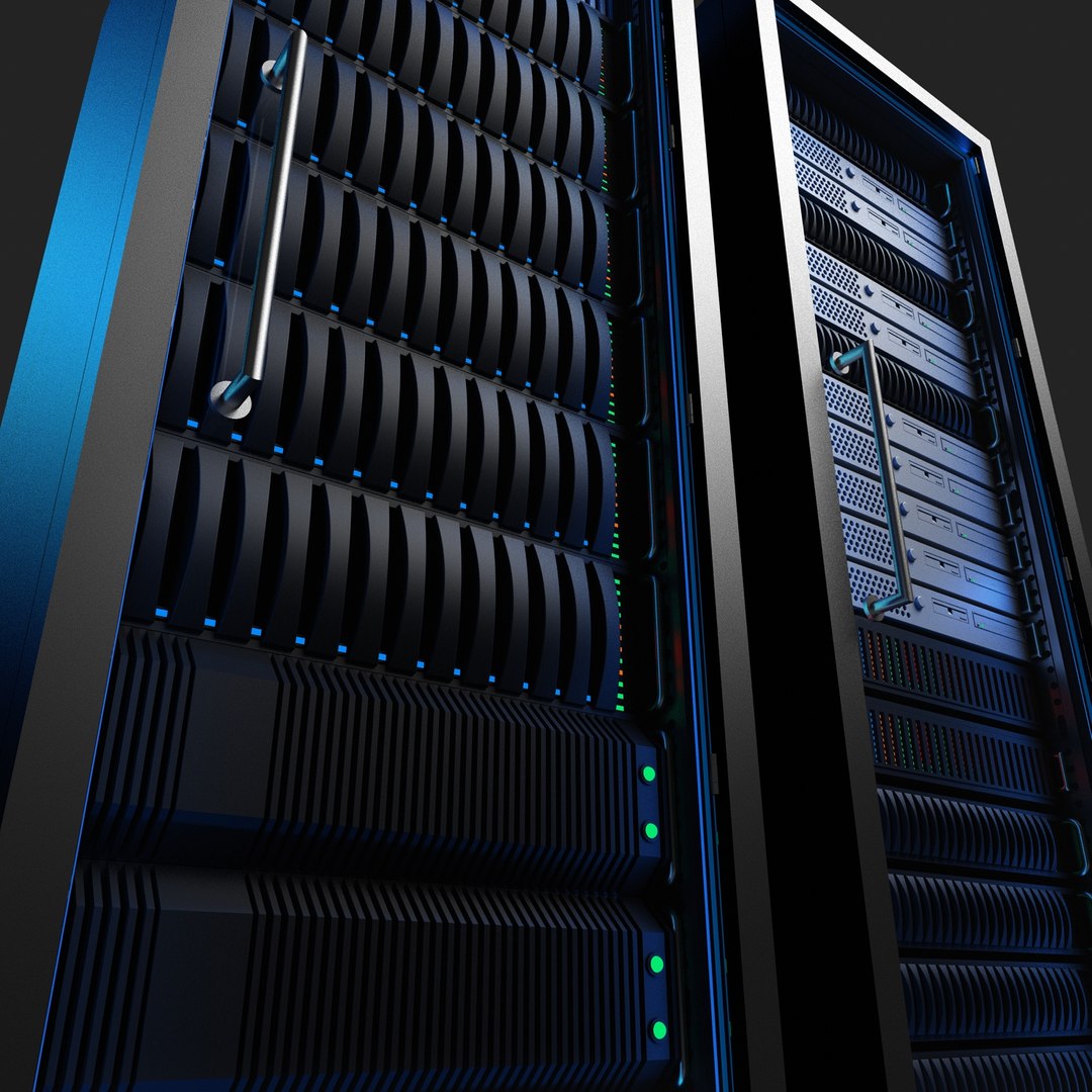 Data Server Racks 3d Model