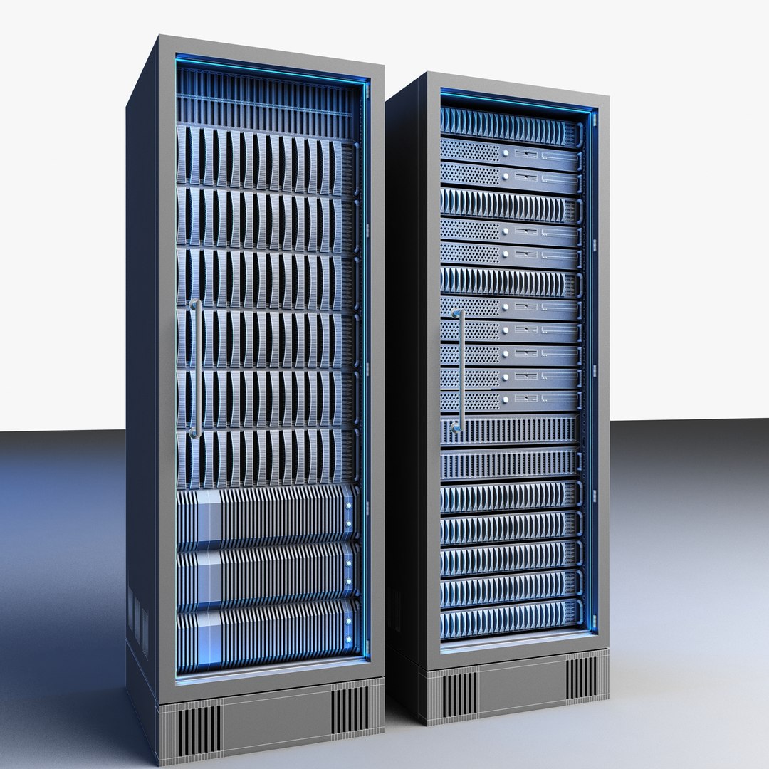 Data Server Racks 3d Model