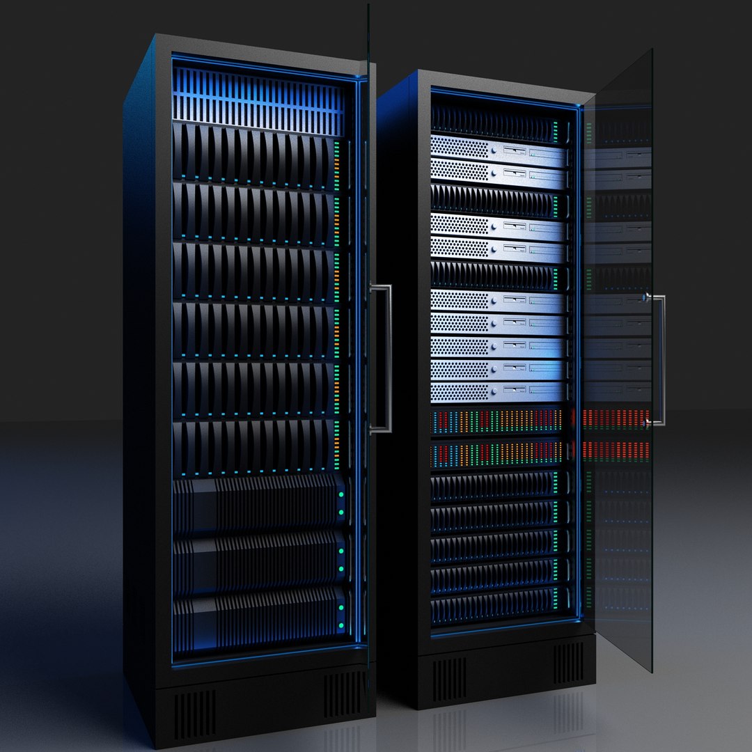 Data Server Racks 3d Model