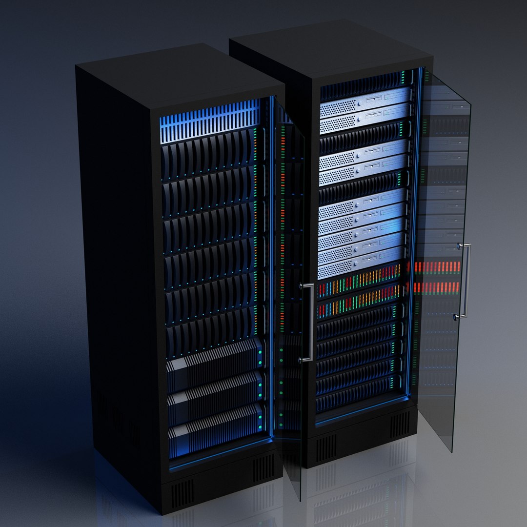 Data Server Racks 3d Model