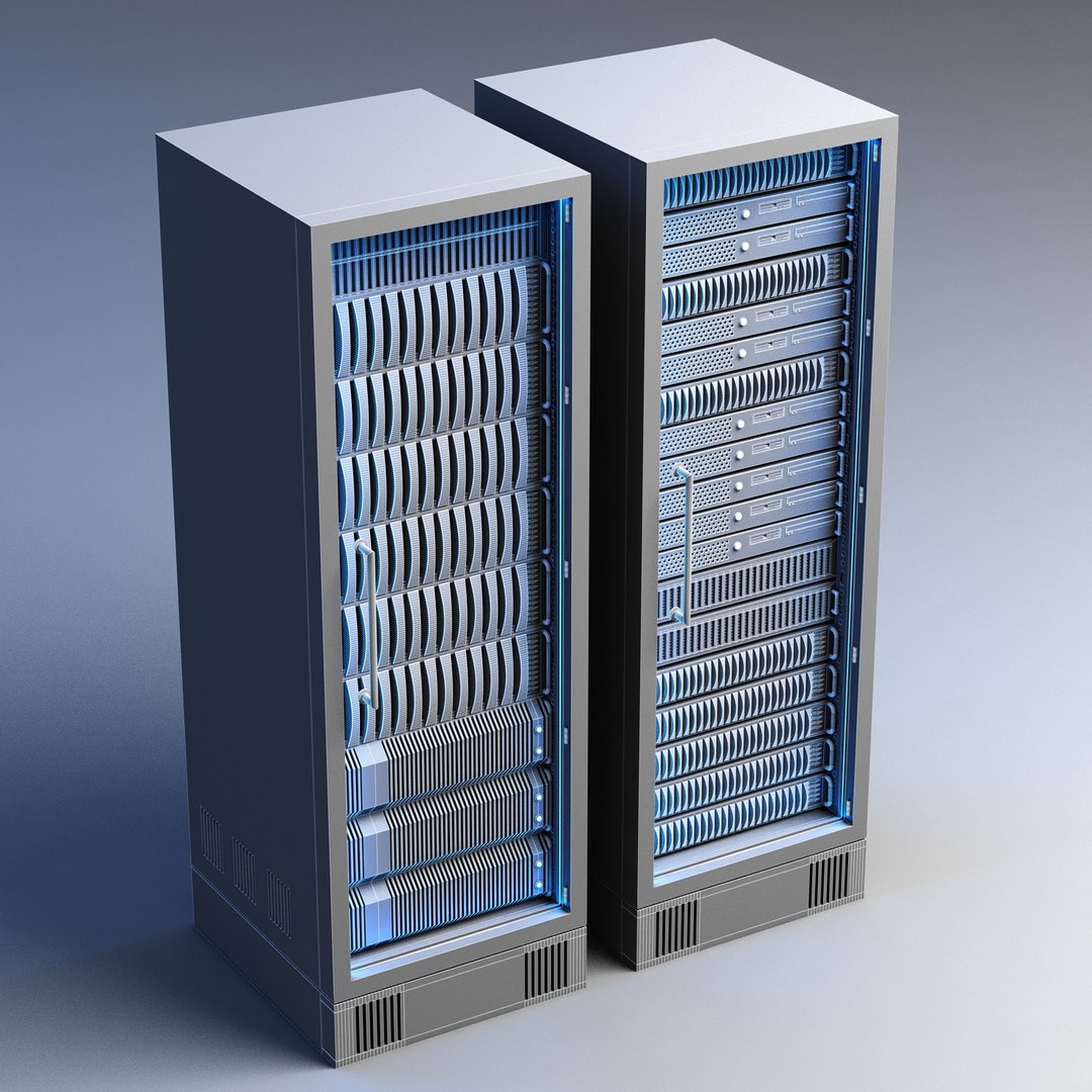 Data Server Racks 3d Model