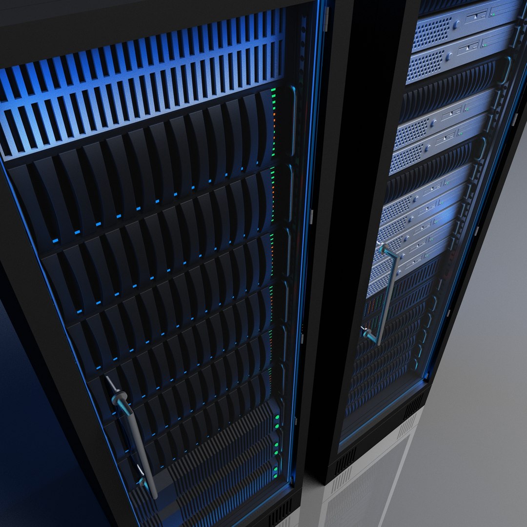 Data Server Racks 3d Model