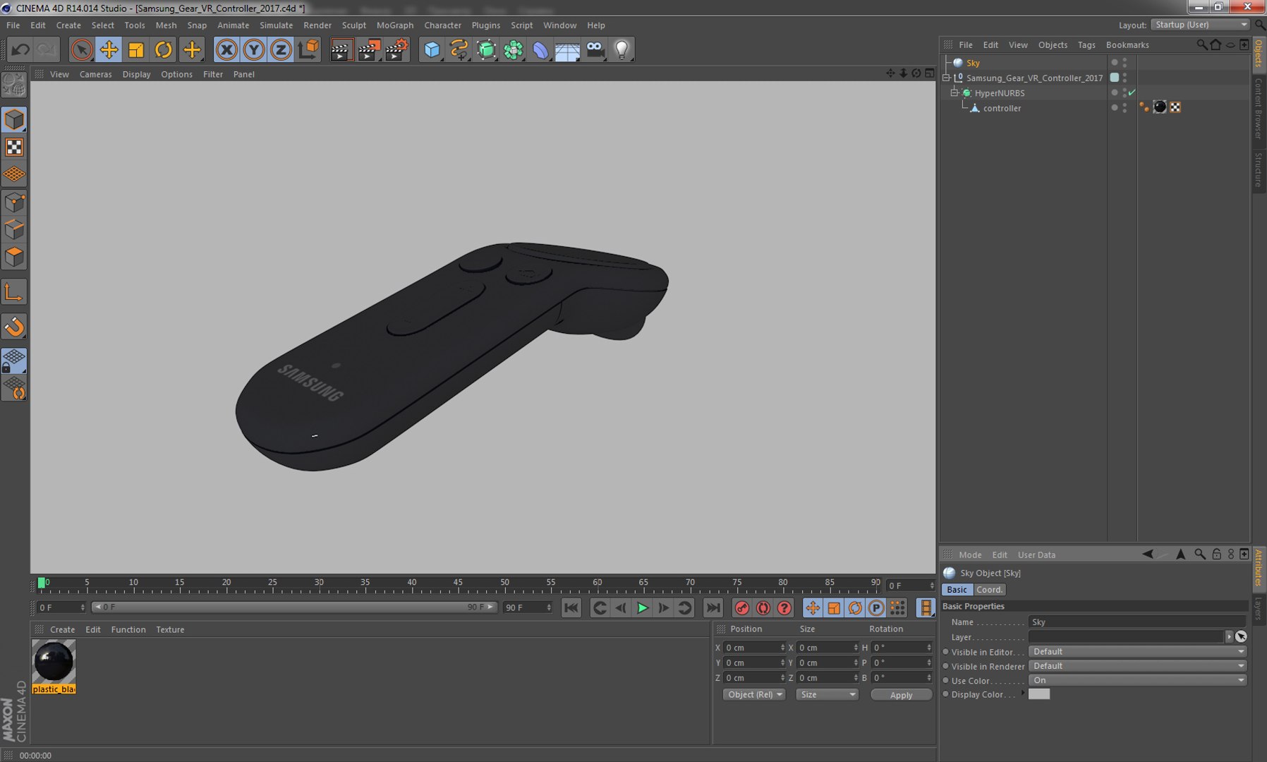 3D Samsung Gear Vr Controller Model - TurboSquid 1241362