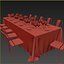 3d Model Banquet Table