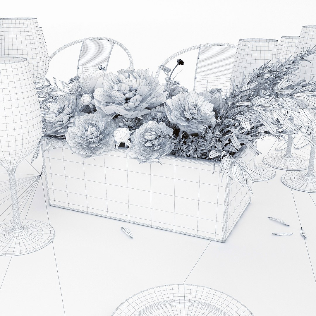 3d Model Banquet Table