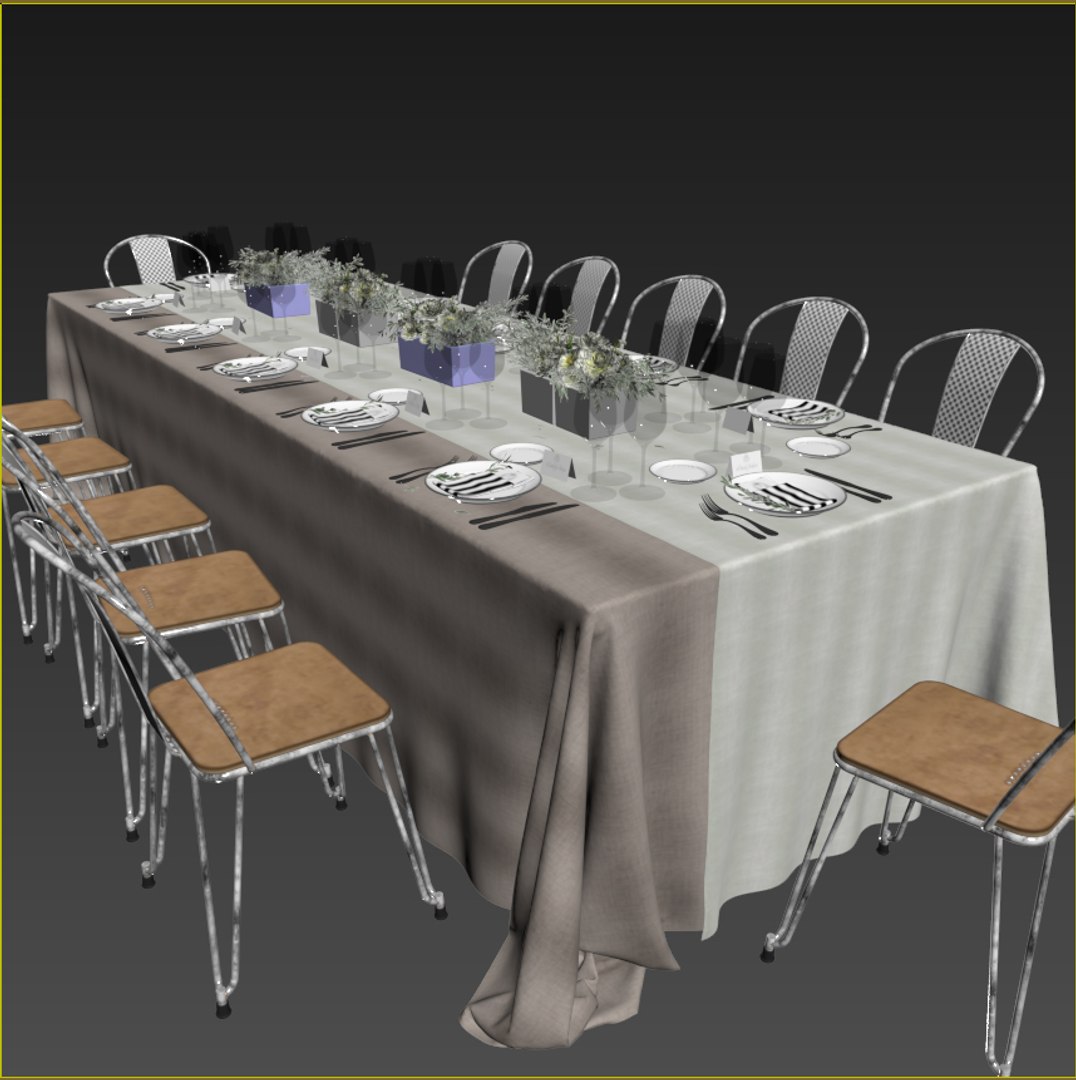 3d Model Banquet Table