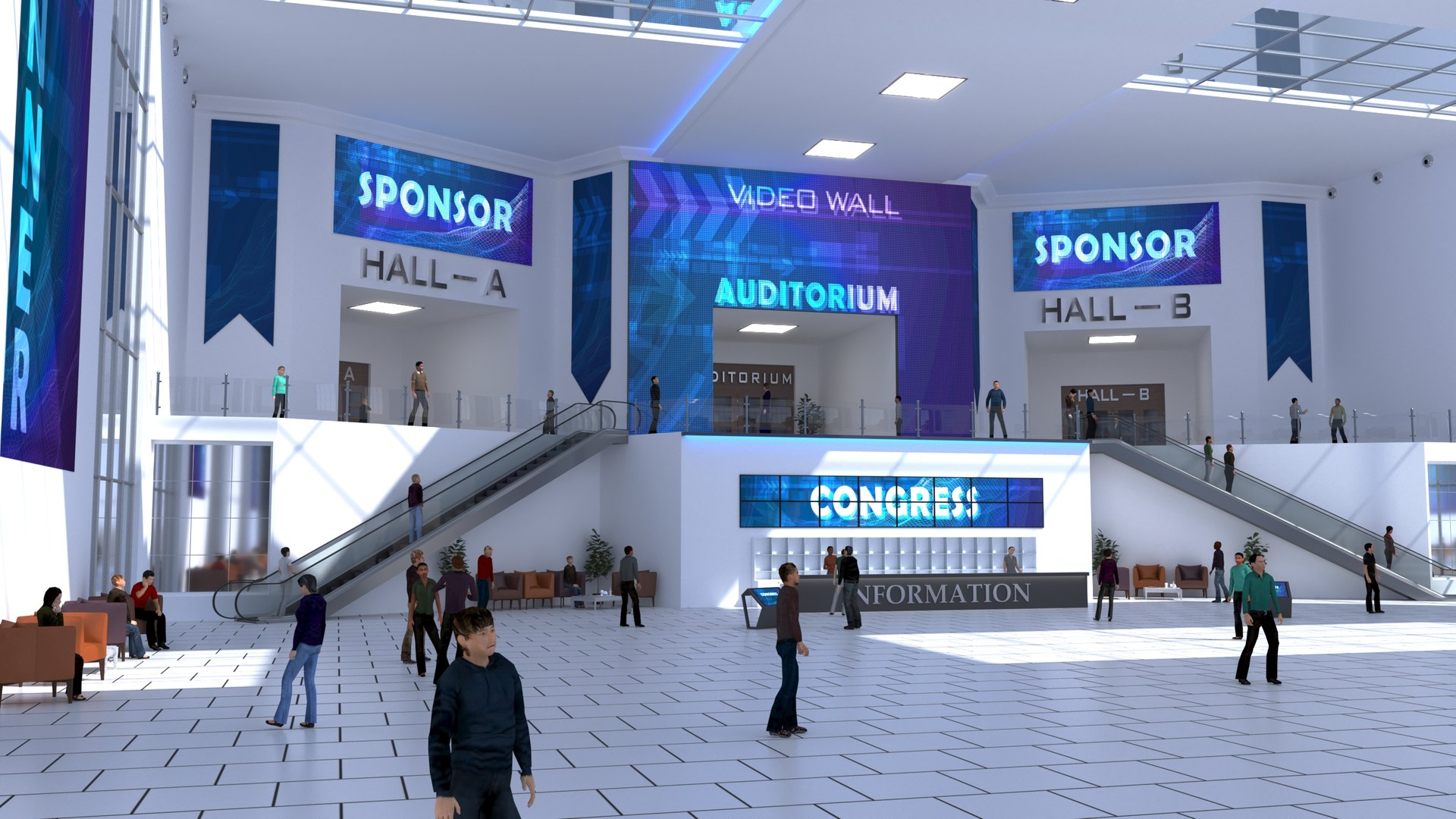 3D Congress Hall Event Model - TurboSquid 1752090