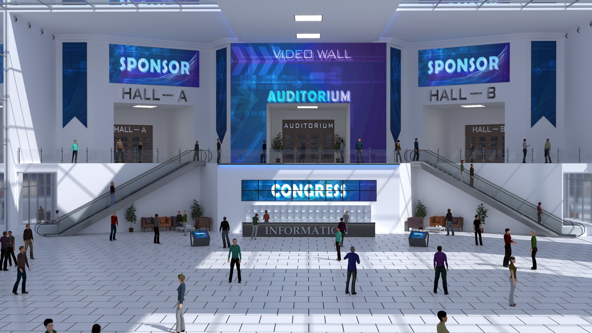 3D Congress hall event model - TurboSquid 1752090