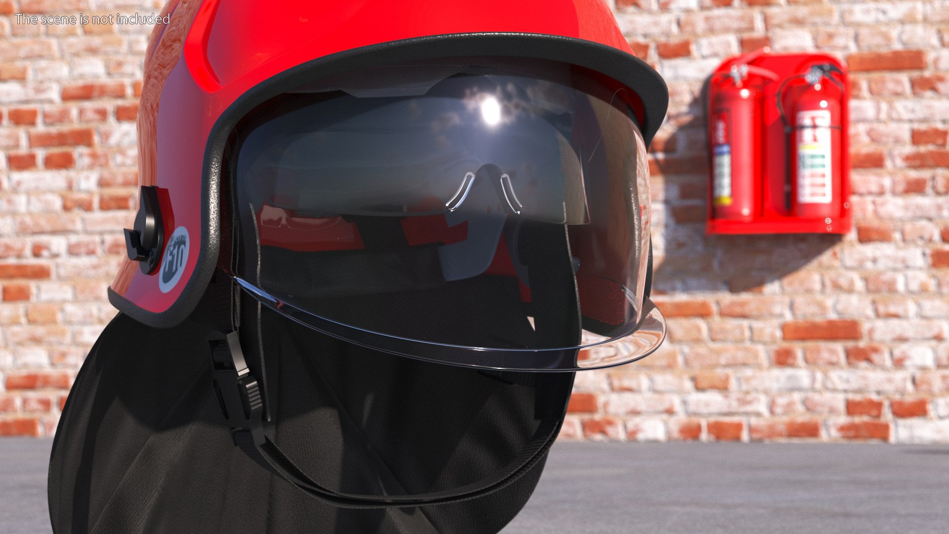 3D Red Fire Helmet F10 MKV model - TurboSquid 2027789