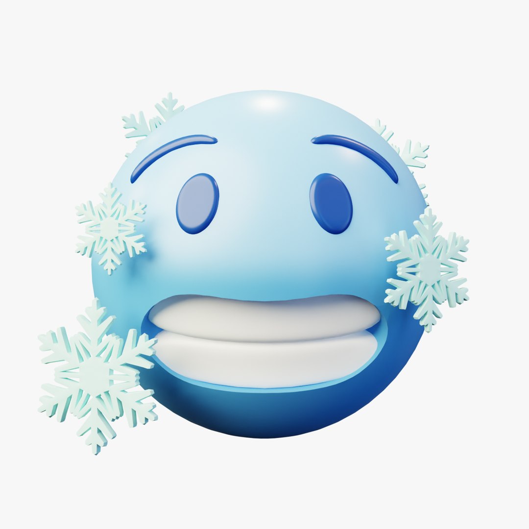 3D Freezing Cold Emoticon Emoji or Smiley model - TurboSquid 2114051