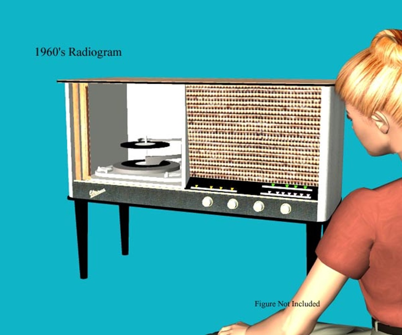 1960 S Radiogram 3d Model