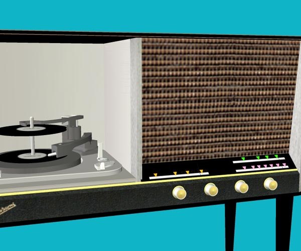 1960 s radiogram 3d model