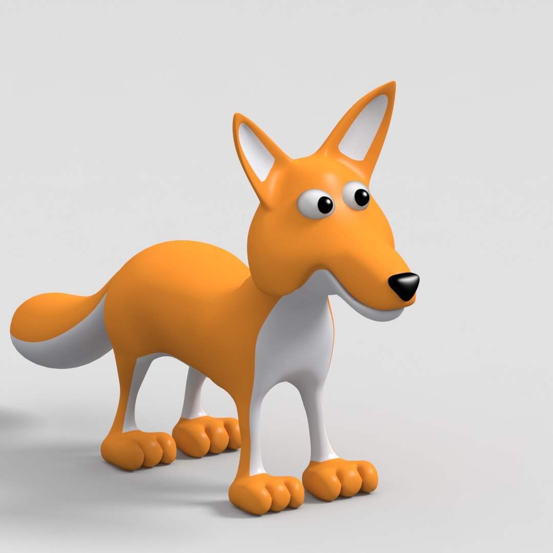 3d Fox Toon Model
