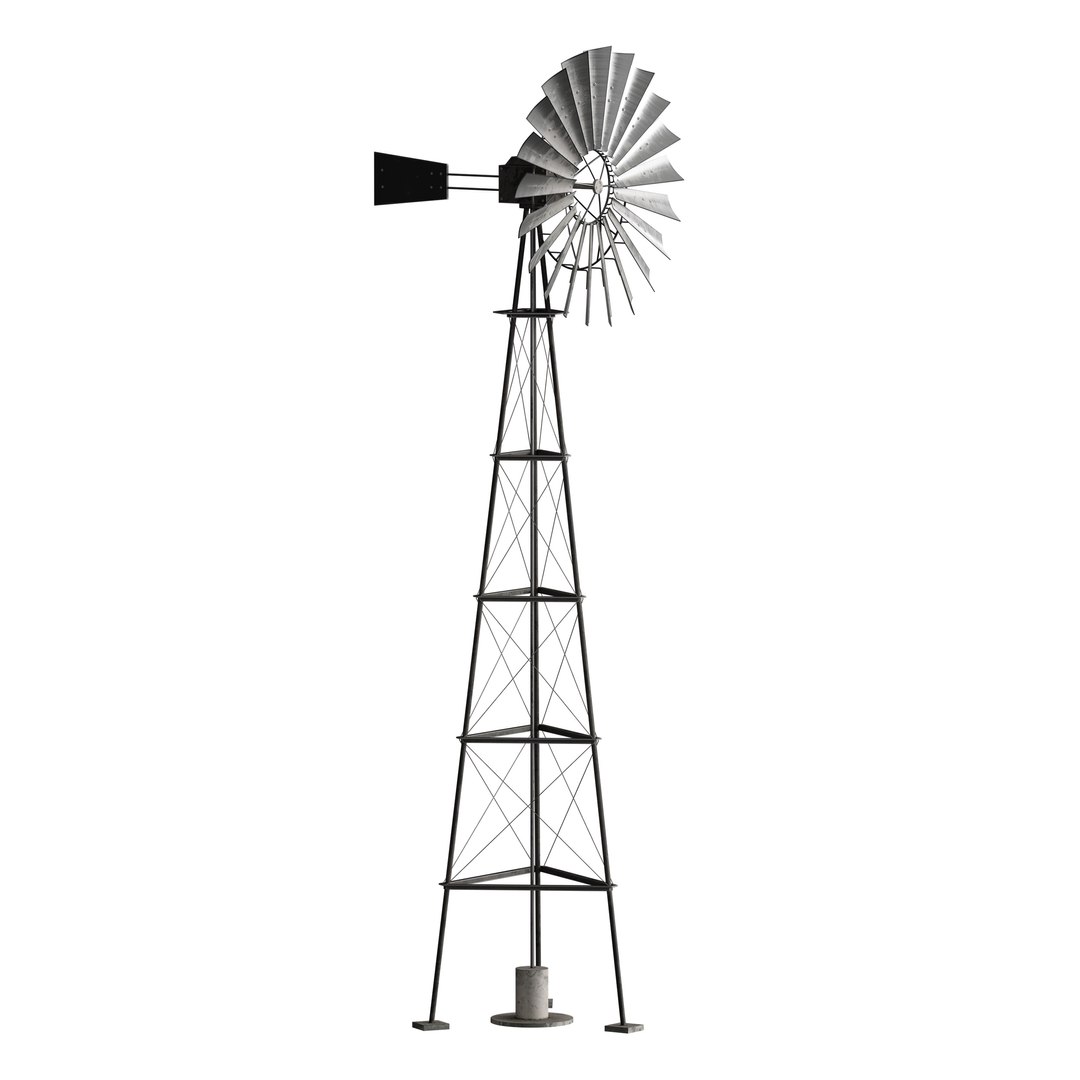 Windmill Windmill Propeller Tower Wind Turbine 3D Model - TurboSquid ...