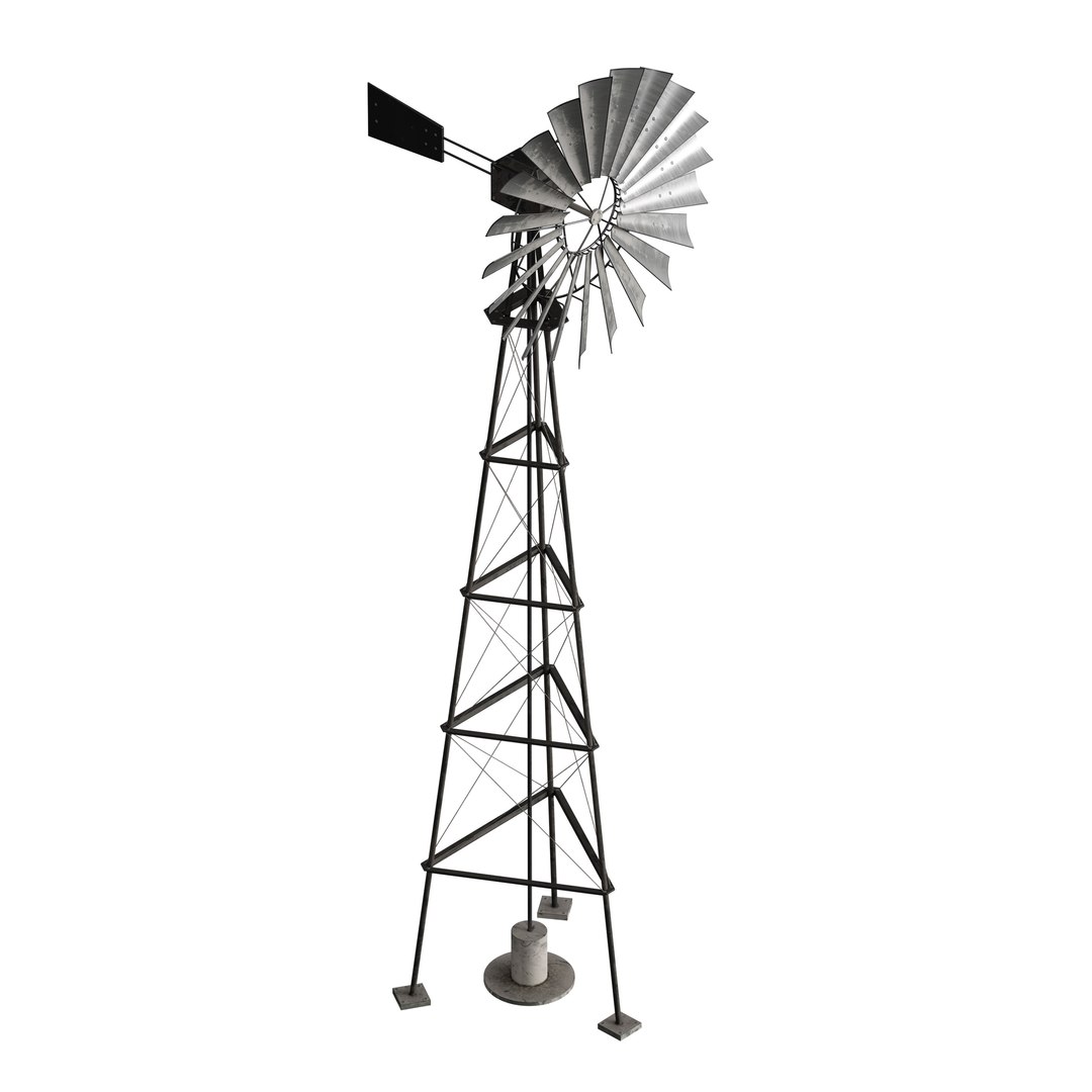 Windmill Windmill Propeller Tower Wind Turbine 3D Model - TurboSquid ...